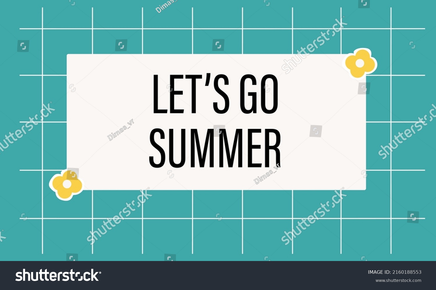 Lets Go Summer Background Template Stock Vector (Royalty Free ...