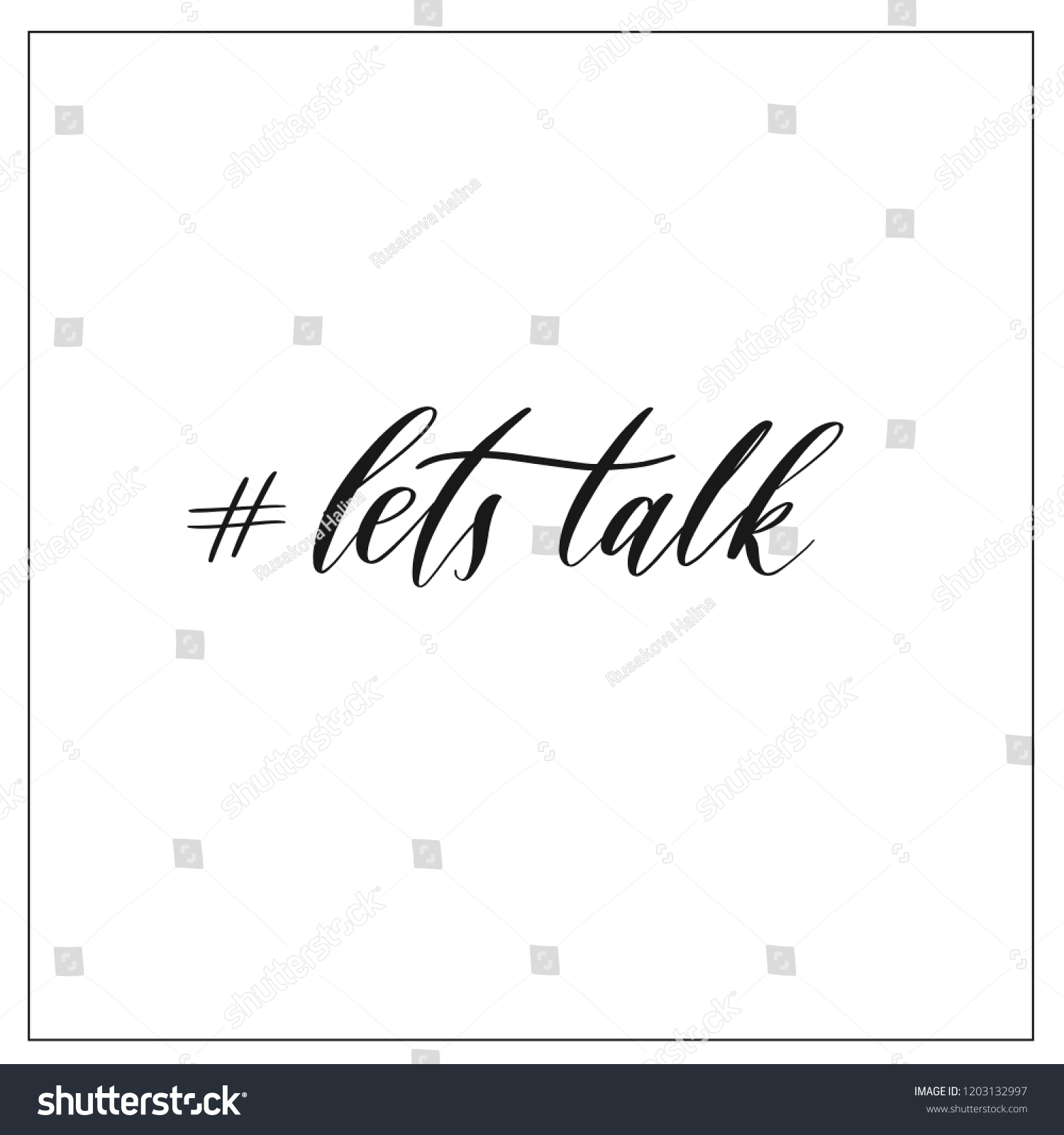 Lets Talk Hand Lettering Vector: เวกเตอร์สต็อก (ปลอดค่าลิขสิทธิ์ ...
