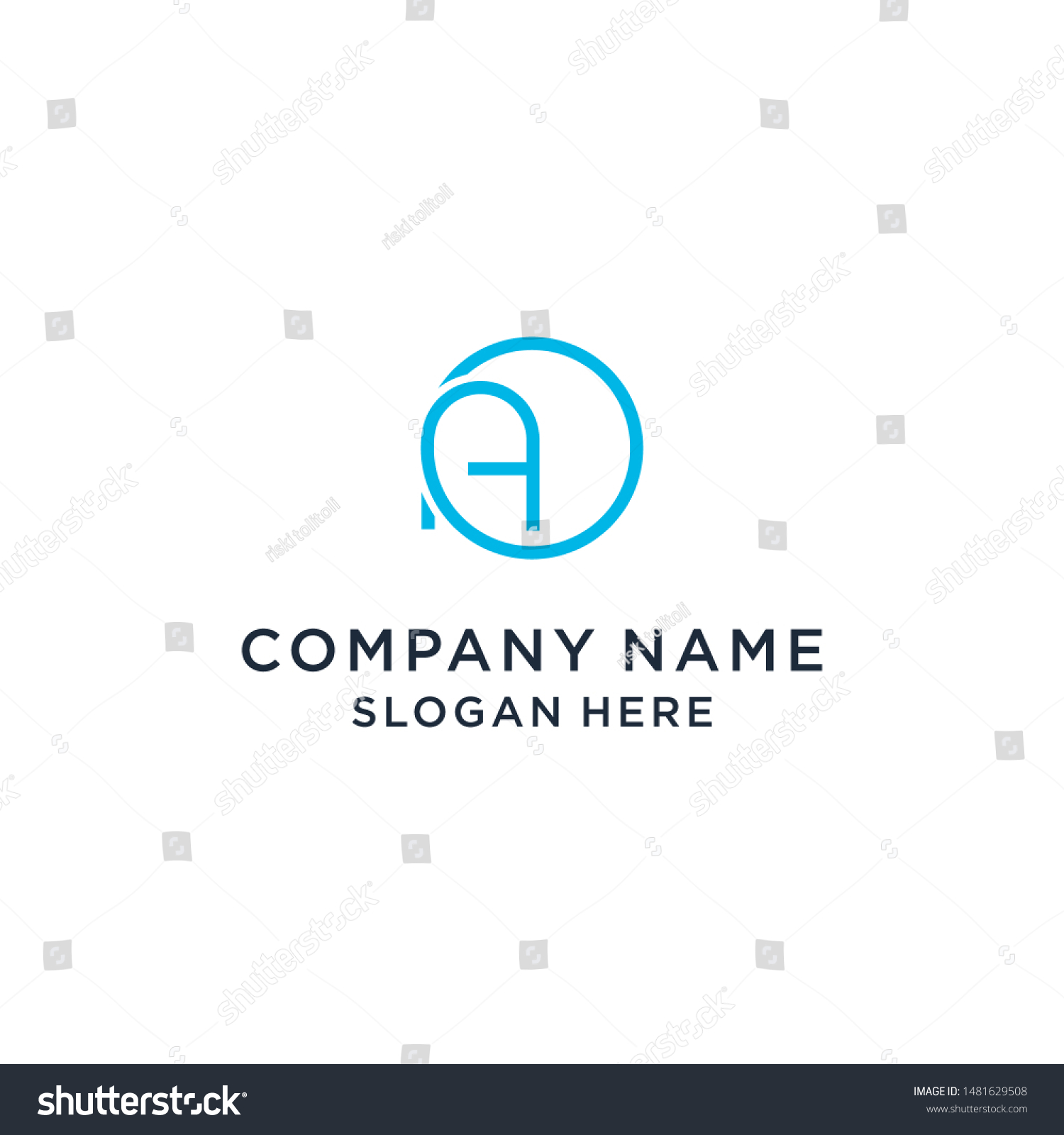 Letter Circle Shape Logo Design Vector Stock Vector (Royalty Free ...