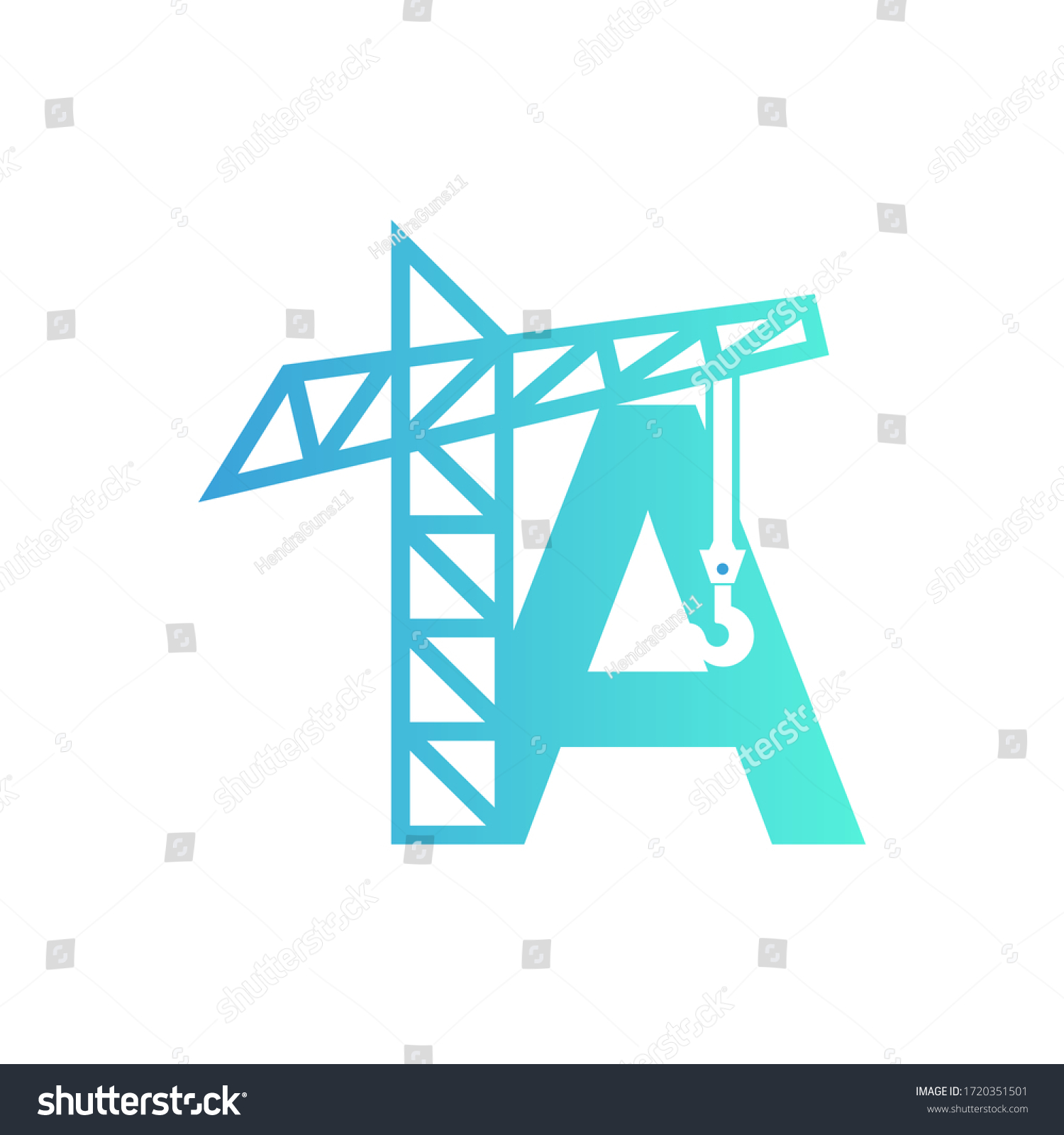 Letter Building Construction Logo Design Vector Stock Vector (Royalty ...