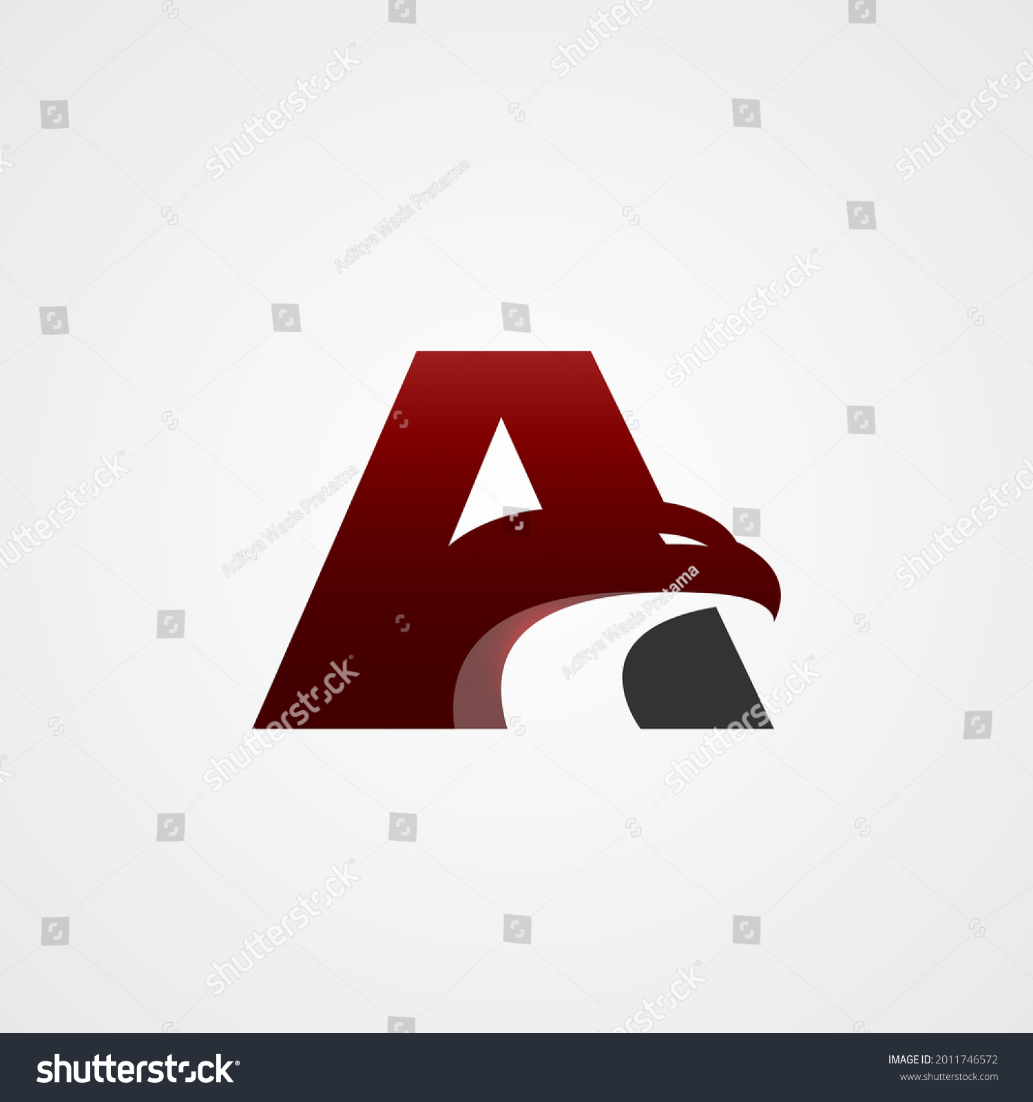 Letter Hawk Face Logo Vector Stock Vector (Royalty Free) 2011746572