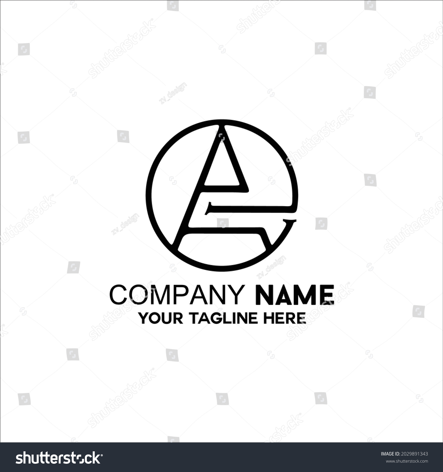 Letter Inside Circle Logo Vector Stock Vector (Royalty Free) 2029891343 ...
