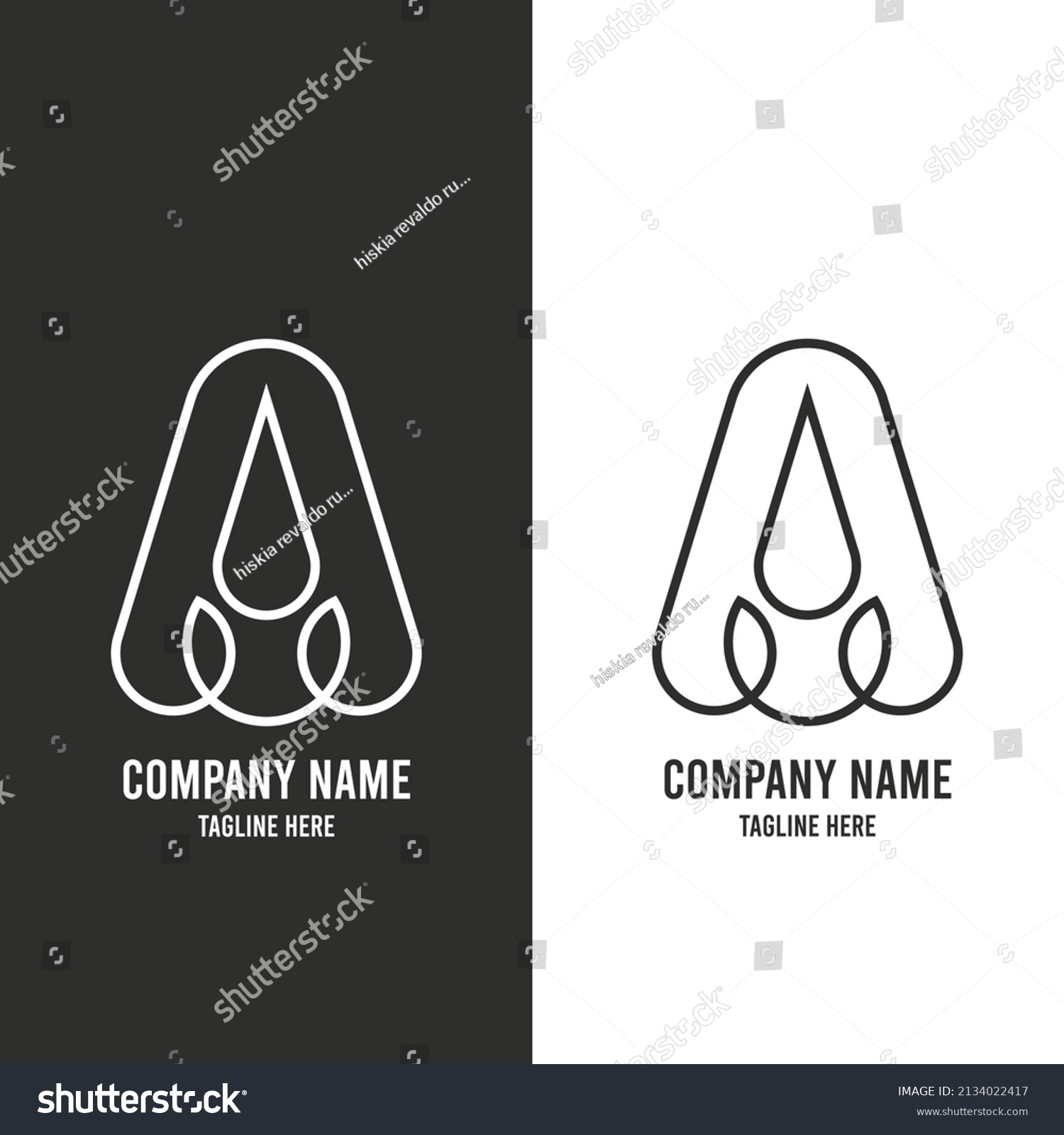 Letter Line Logo Vector Design Template Stock Vector (Royalty Free ...