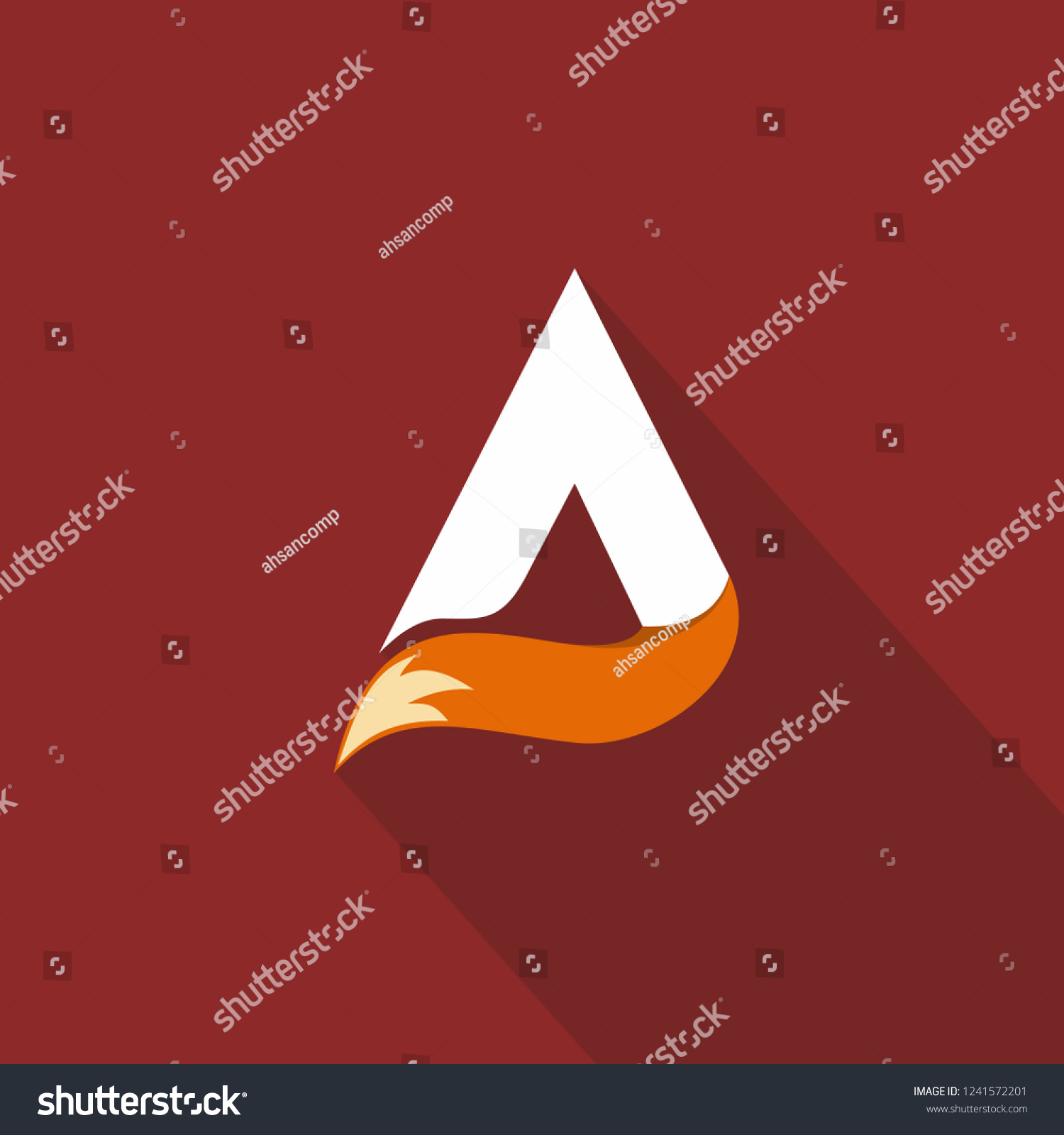 Letter Logo Designfox Tail Vector Stock Vector (Royalty Free) 1241572201