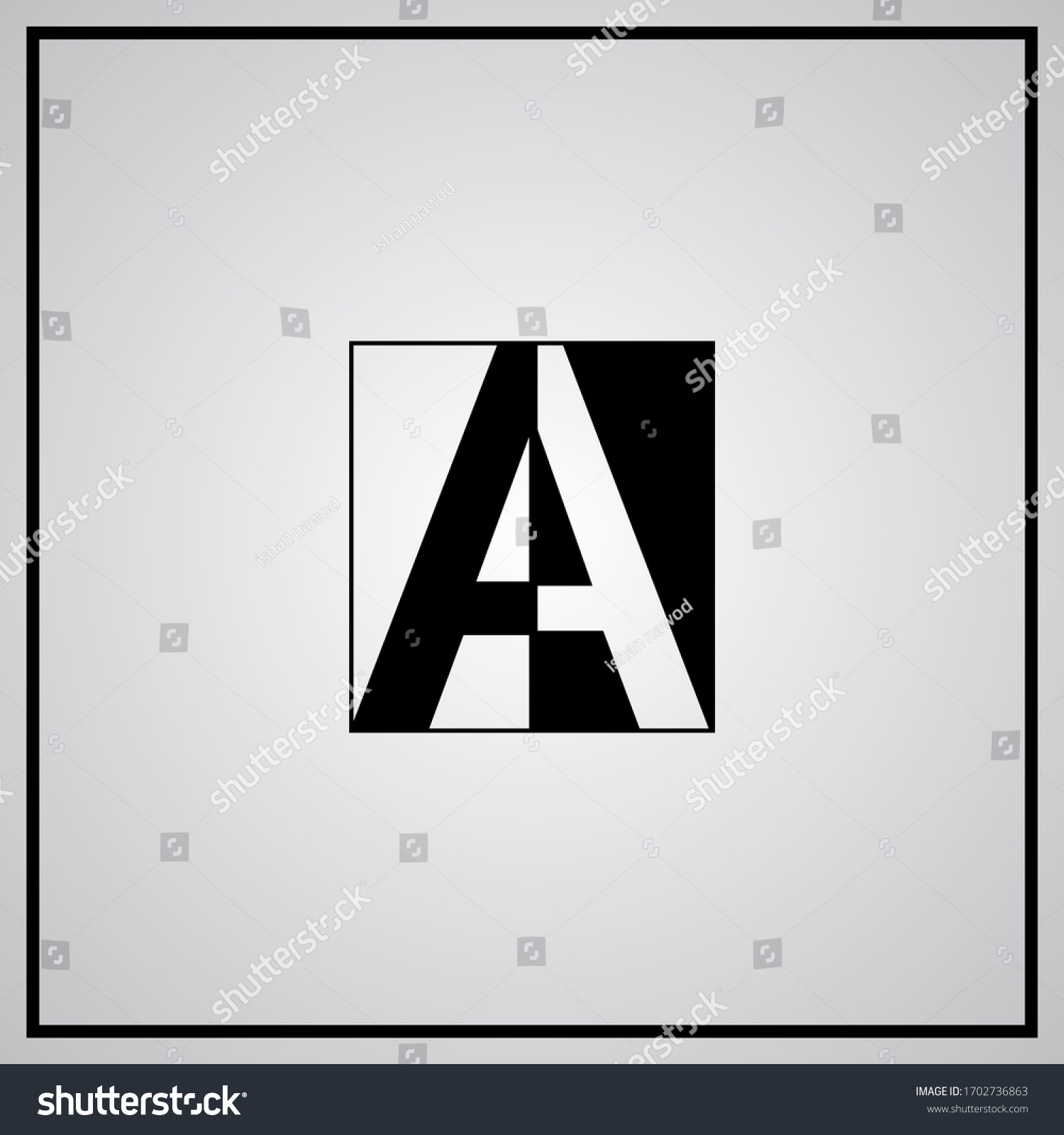 Letter Negative Space Letter Logo Stock Vector (Royalty Free) 1702736863