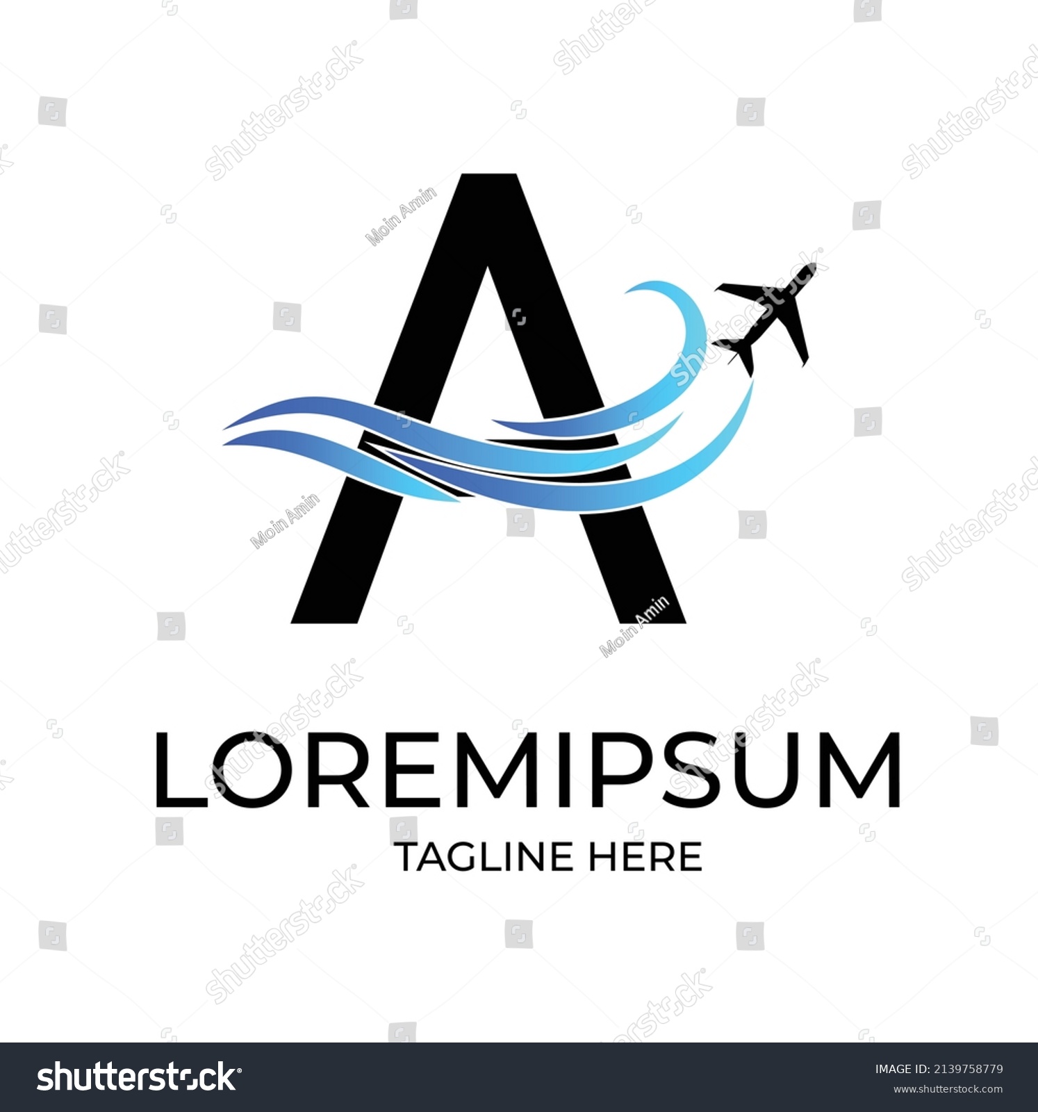 Letter Plane Flight Logo Stock Vector (Royalty Free) 2139758779 ...
