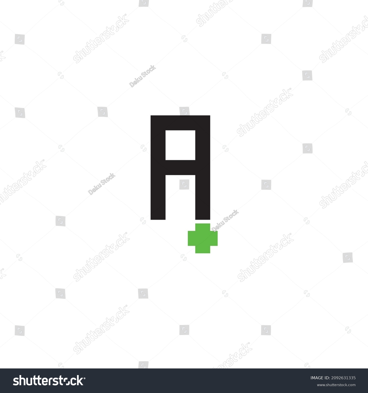 Letter Plus Simple Symbol Logo Vector Stock Vector (Royalty Free ...