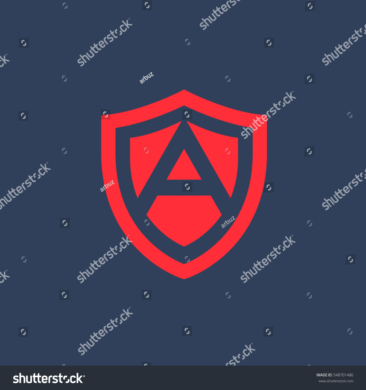 Letter Shield Logo Icon Design Template Stock Vector (Royalty Free ...