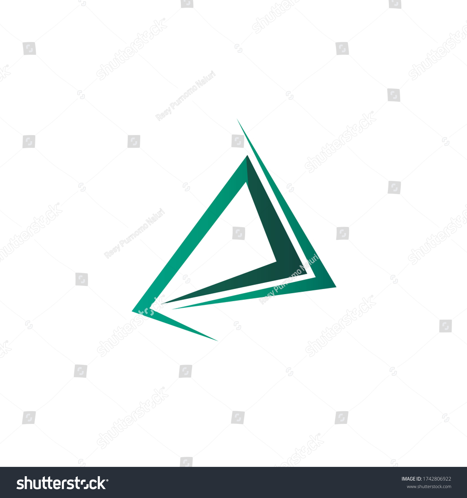 Letter Triangle Creative Logo Design Stock Vector (Royalty Free ...