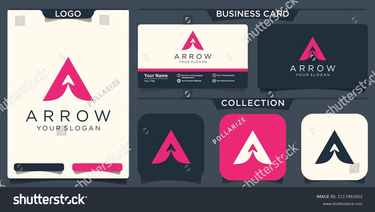 Letter Arrow Inside Flat Vector Logo Stock Vector (Royalty Free) 2117491802