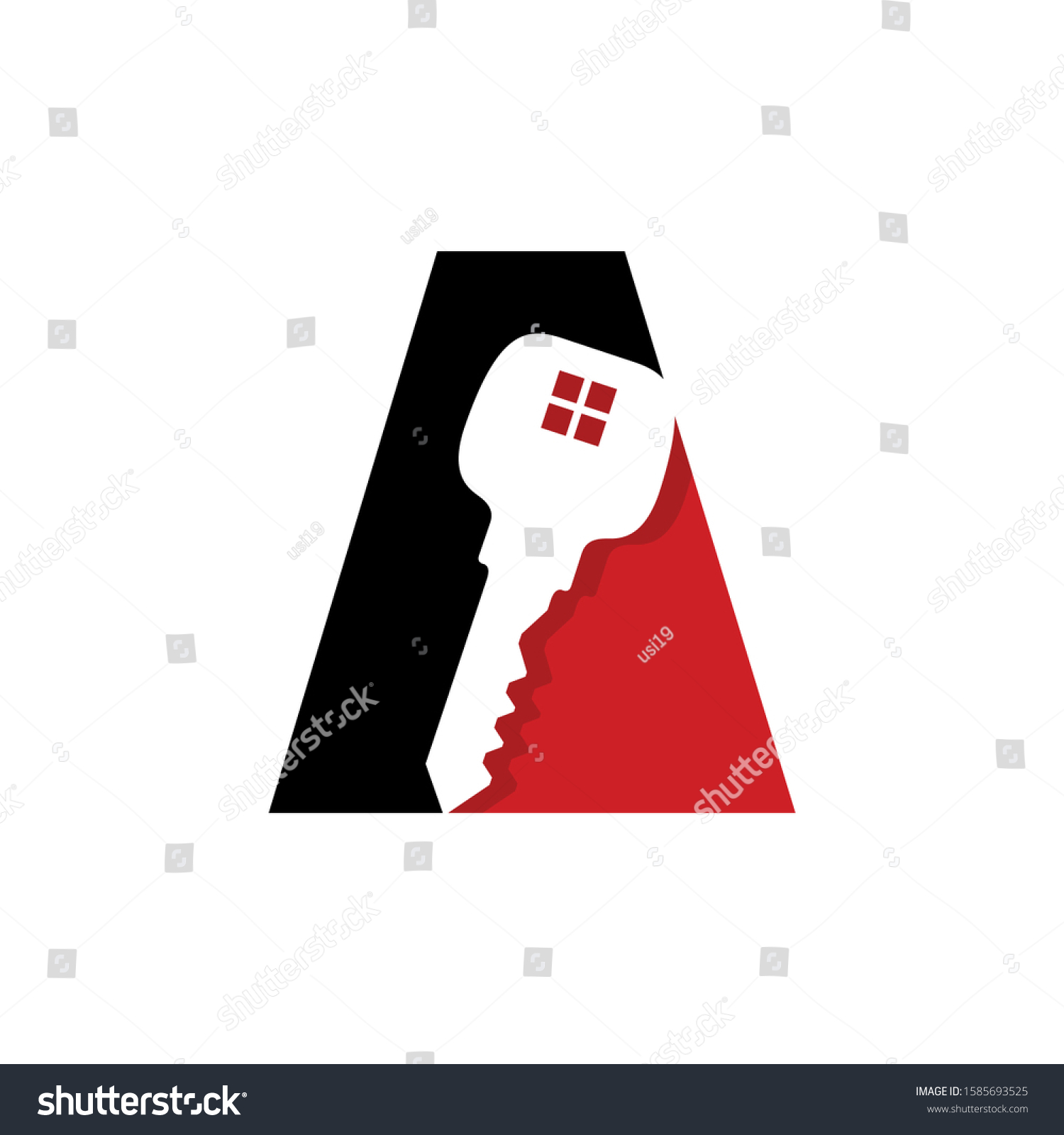 Letter Key Logo Vector 001 Stock Vector (Royalty Free) 1585693525 ...