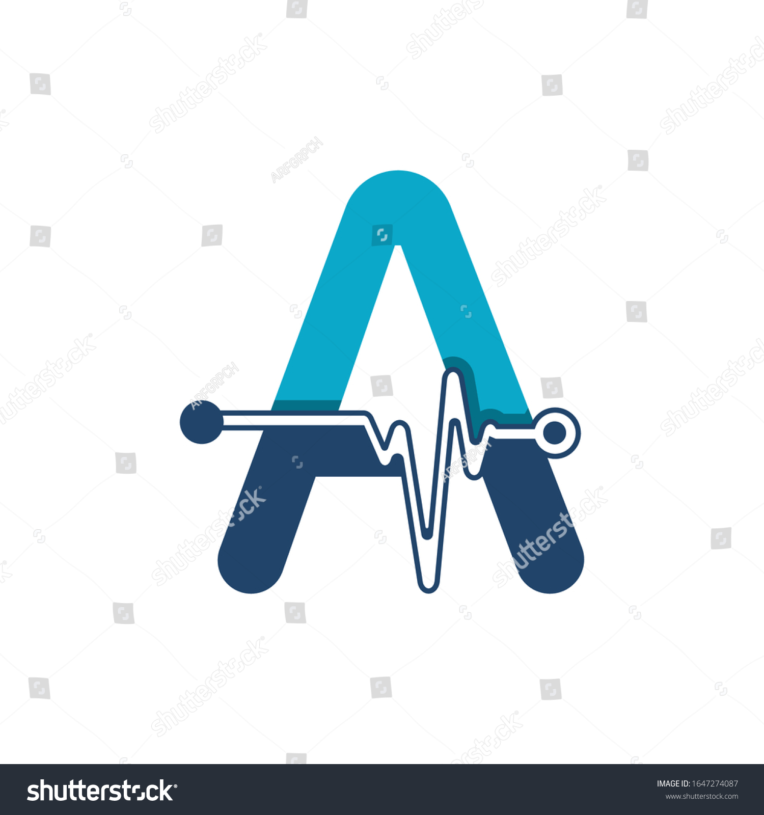 Letter Pulse Logo Vector Element Symbol Stock Vector (Royalty Free ...