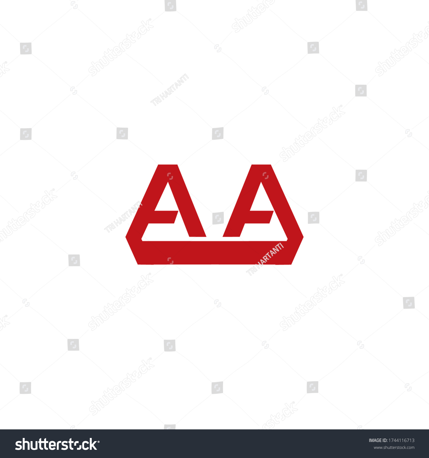 Letter Aa New Logo Vector Stock Vector (Royalty Free) 1744116713