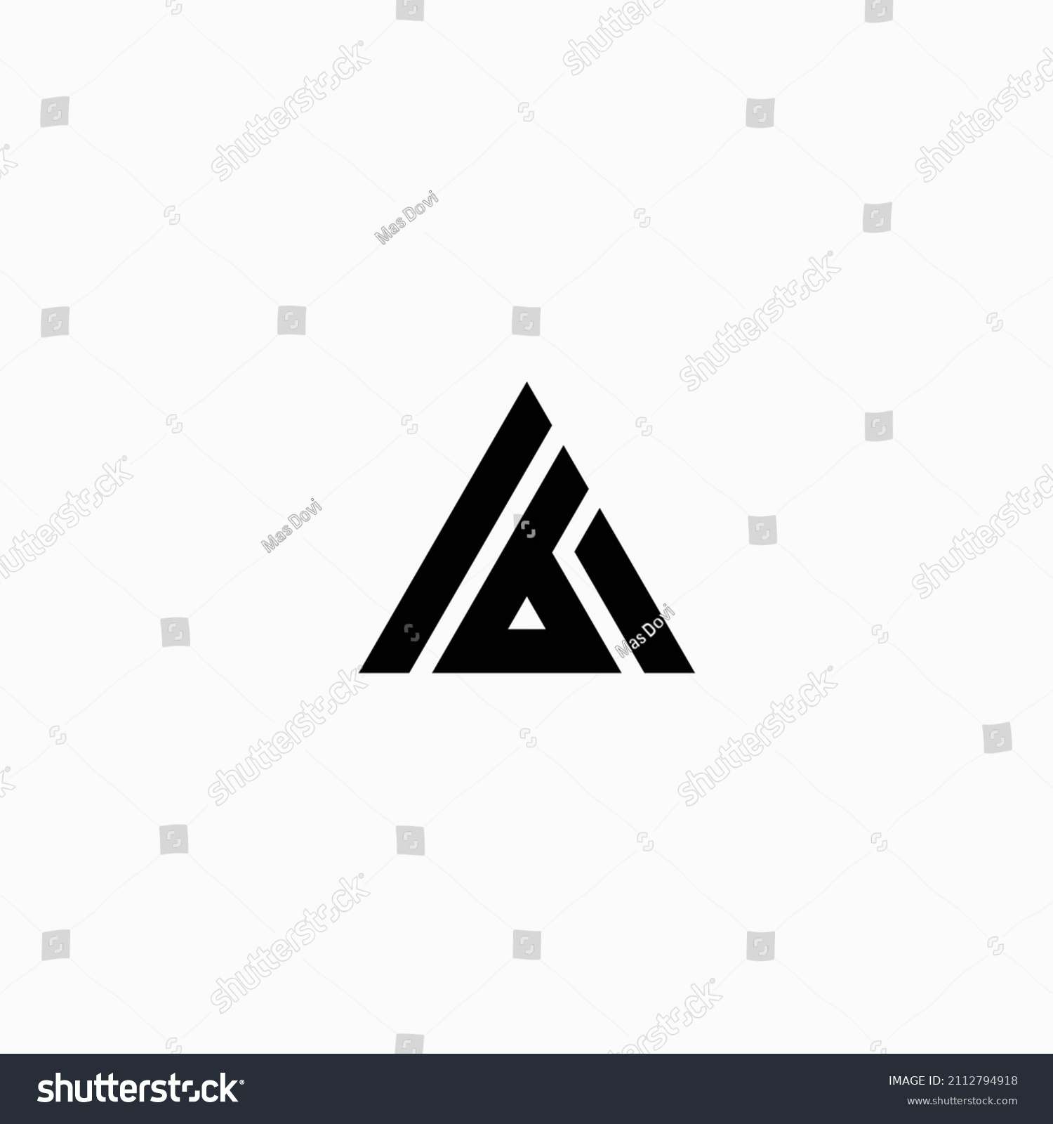 Letter Abba Triangle Logo Design Vector Stock Vector (Royalty Free ...