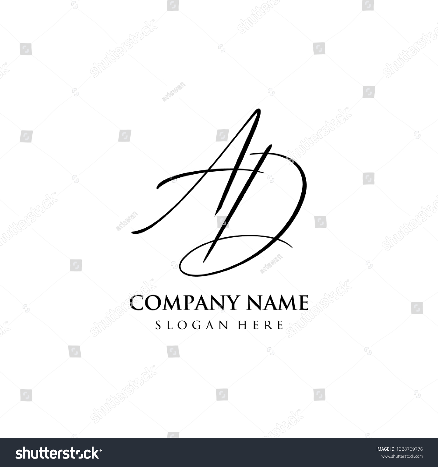 Letter Ad Logo Vector Stock Vector (Royalty Free) 1328769776 | Shutterstock