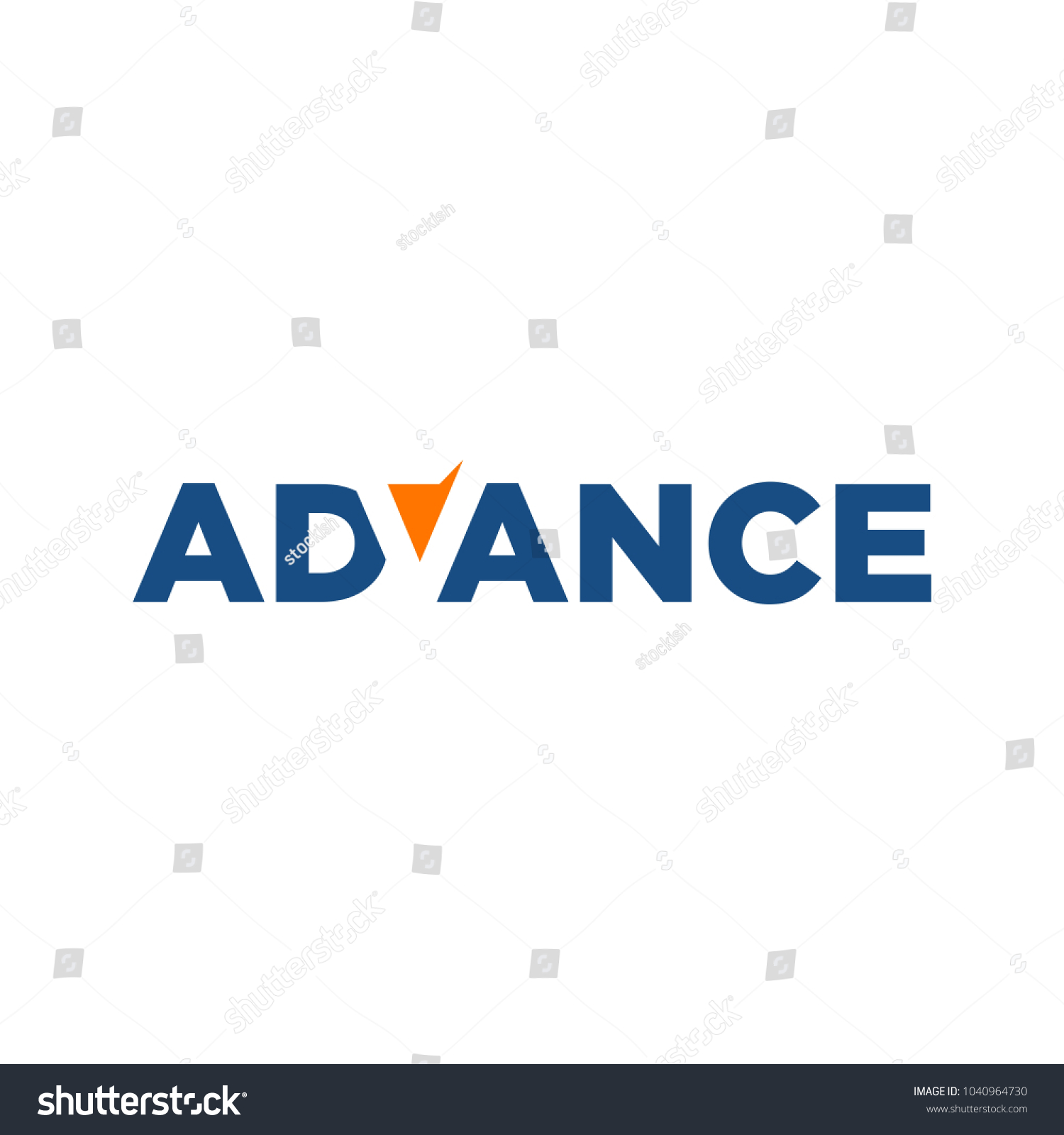 Letter Advance Vector Logo Negative Space Stock Vector (Royalty Free ...