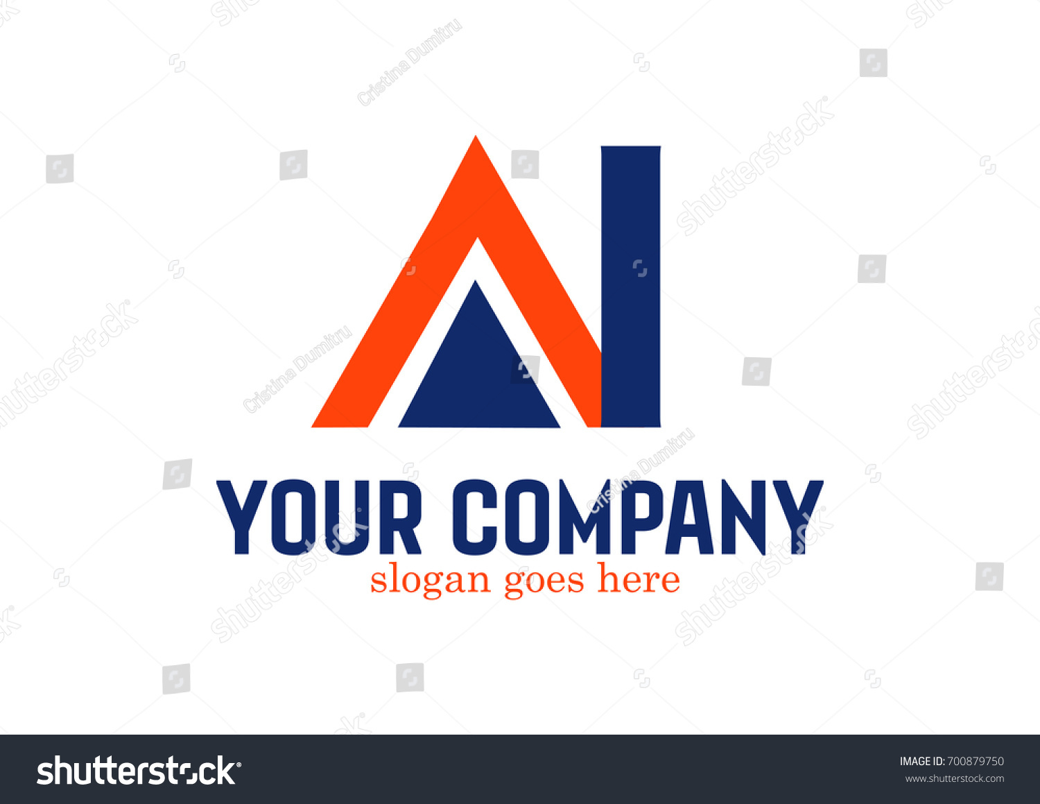 Letter Ai Logo Design Vector Stock Vector (Royalty Free) 700879750 ...