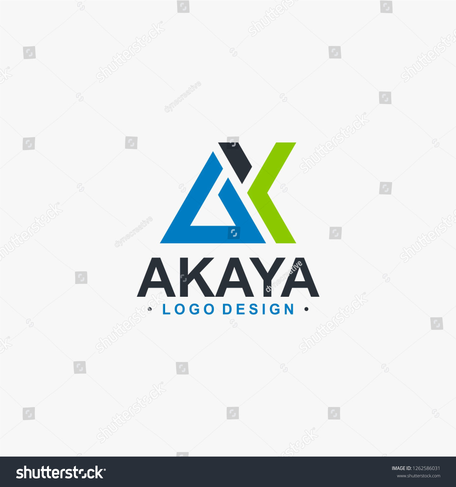 Letter Aky Monogram Logo Design Vector: vector de stock (libre de ...