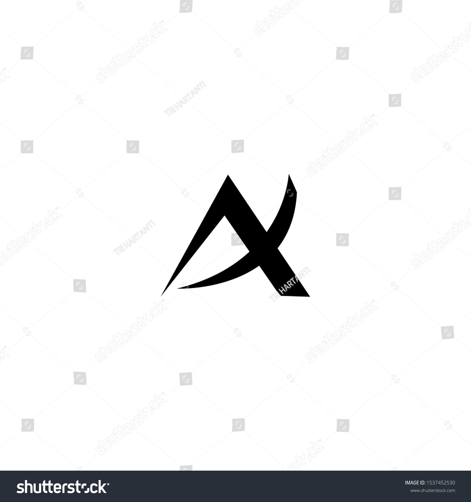Letter Ax New Logo Vector: เวกเตอร์สต็อก (ปลอดค่าลิขสิทธิ์) 1537452530 ...