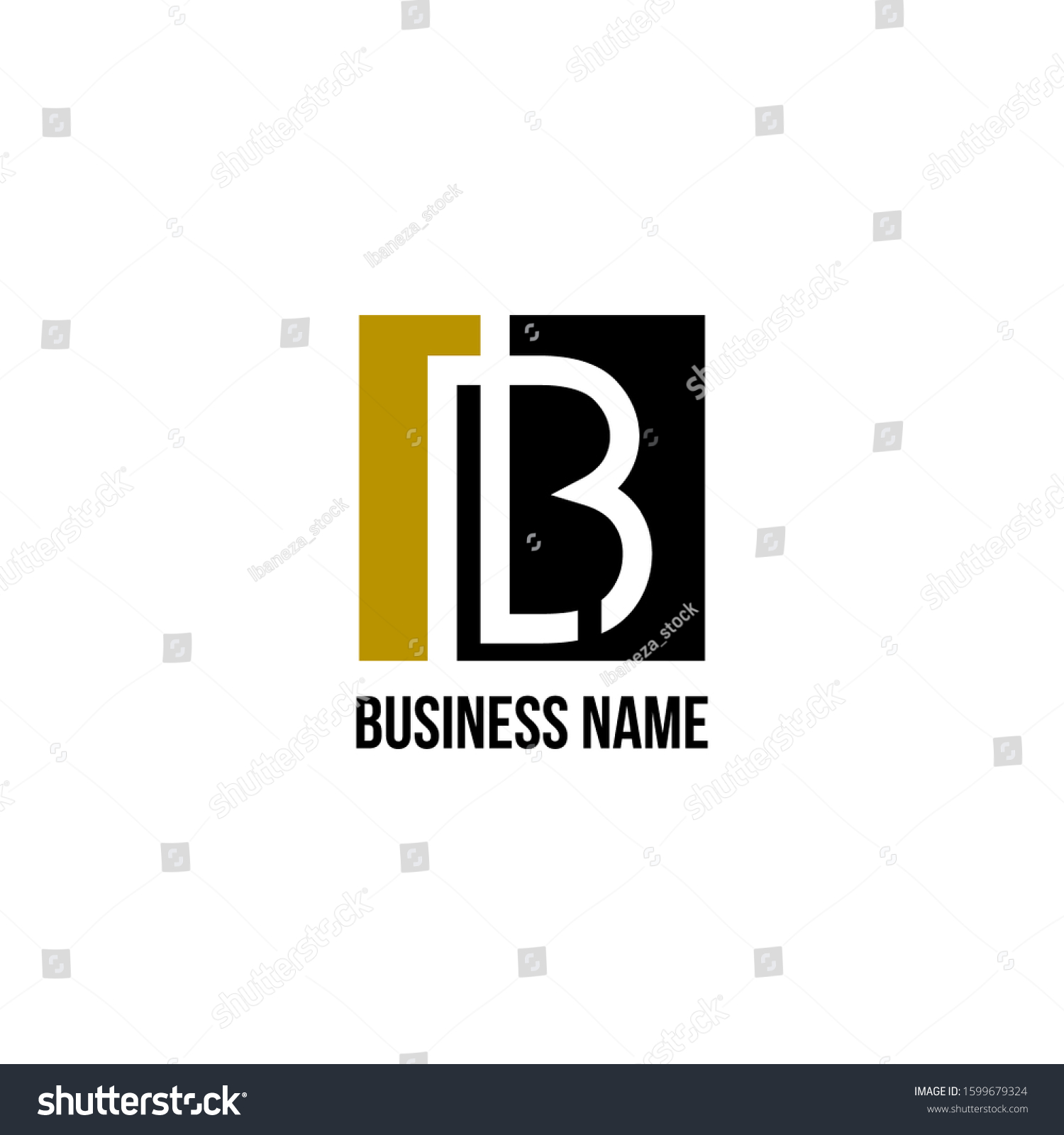 Letter B L Logo Vector: vector de stock (libre de regalías) 1599679324 ...