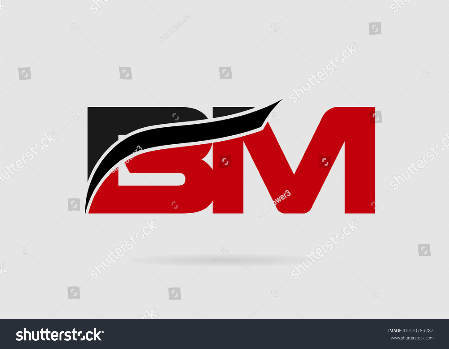 Letter B M Logo Vector Stock Vector (Royalty Free) 470789282