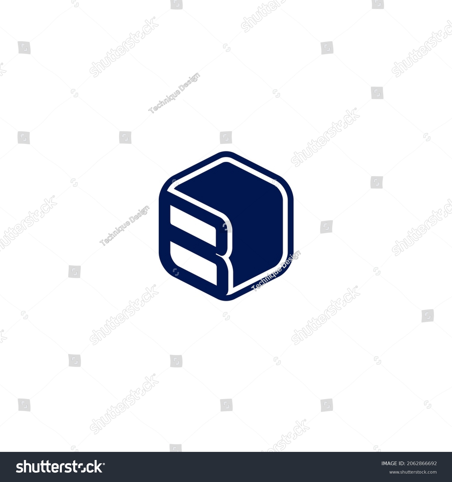 Letter B Box Vector Idea Design Stock Vector (Royalty Free) 2062866692