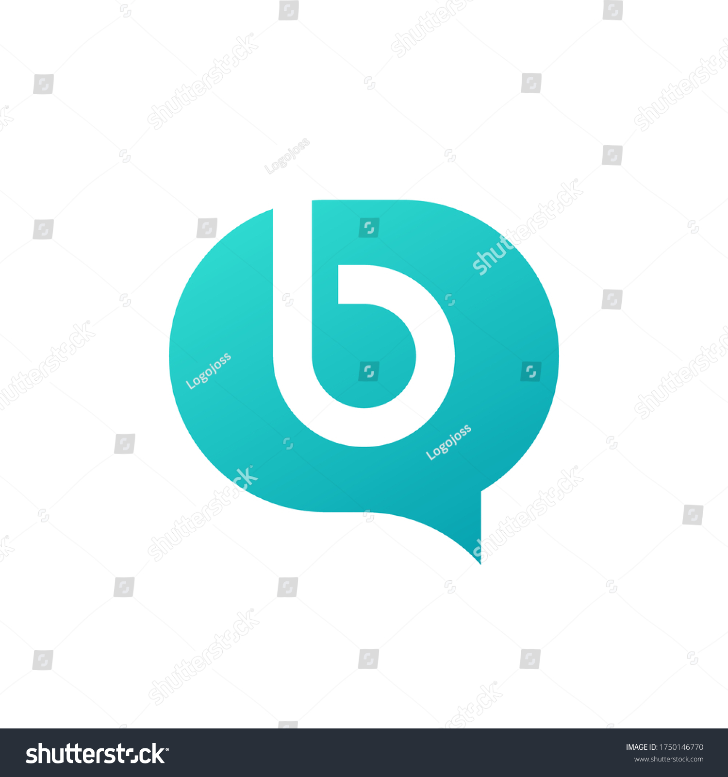 Letter B Chat Logo Icon Vector Stock Vector (Royalty Free) 1750146770