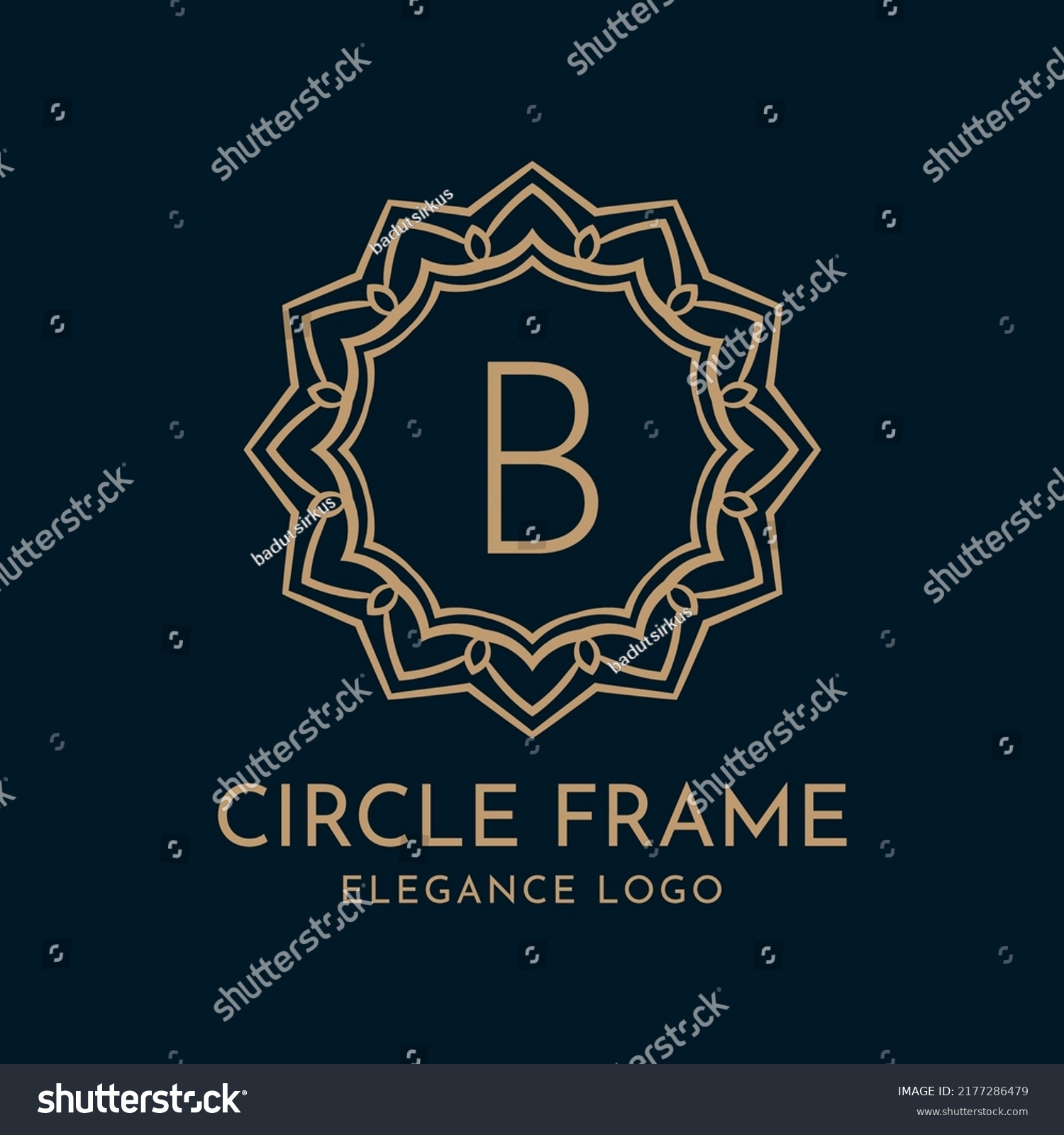 Letter B Circle Frame Elegance Vector Stock Vector (Royalty Free ...