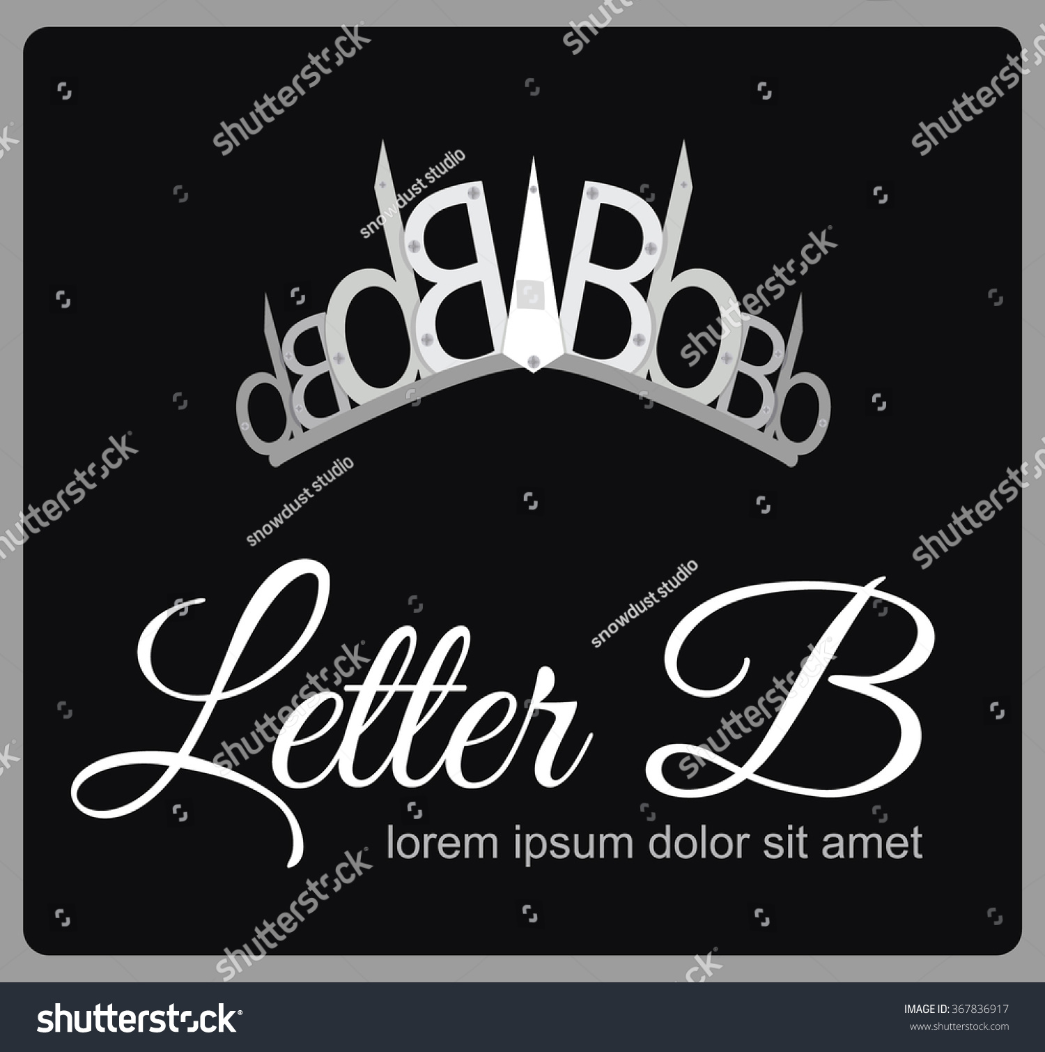 Letter B Crown Logovector Design Stock Vector (Royalty Free) 367836917 ...