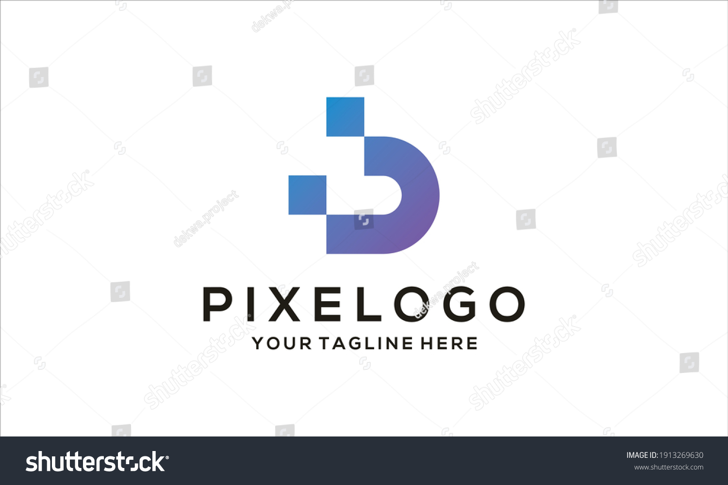Letter B Pixel Logo Template Stock Vector (Royalty Free) 1913269630 ...