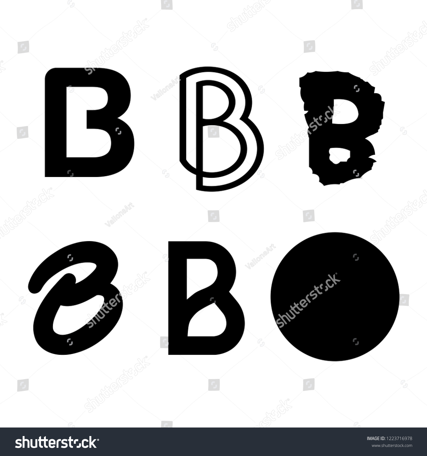 Letter B Icon Vector Illustration Stock Vector (Royalty Free ...