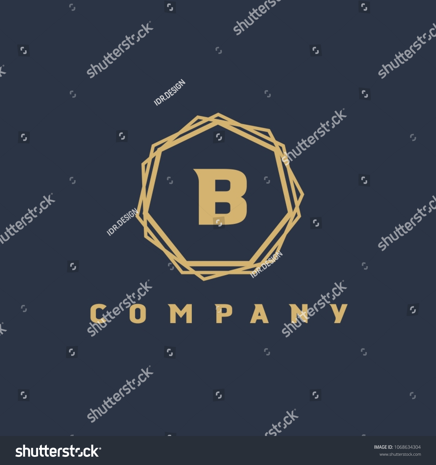 Letter B Inside Abstract Polygon Logo Stock Vector (Royalty Free ...