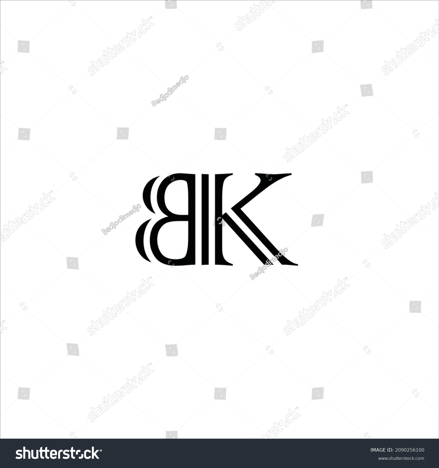 Letter B K Logo Vector Template Stock Vector (Royalty Free) 2090256100 ...