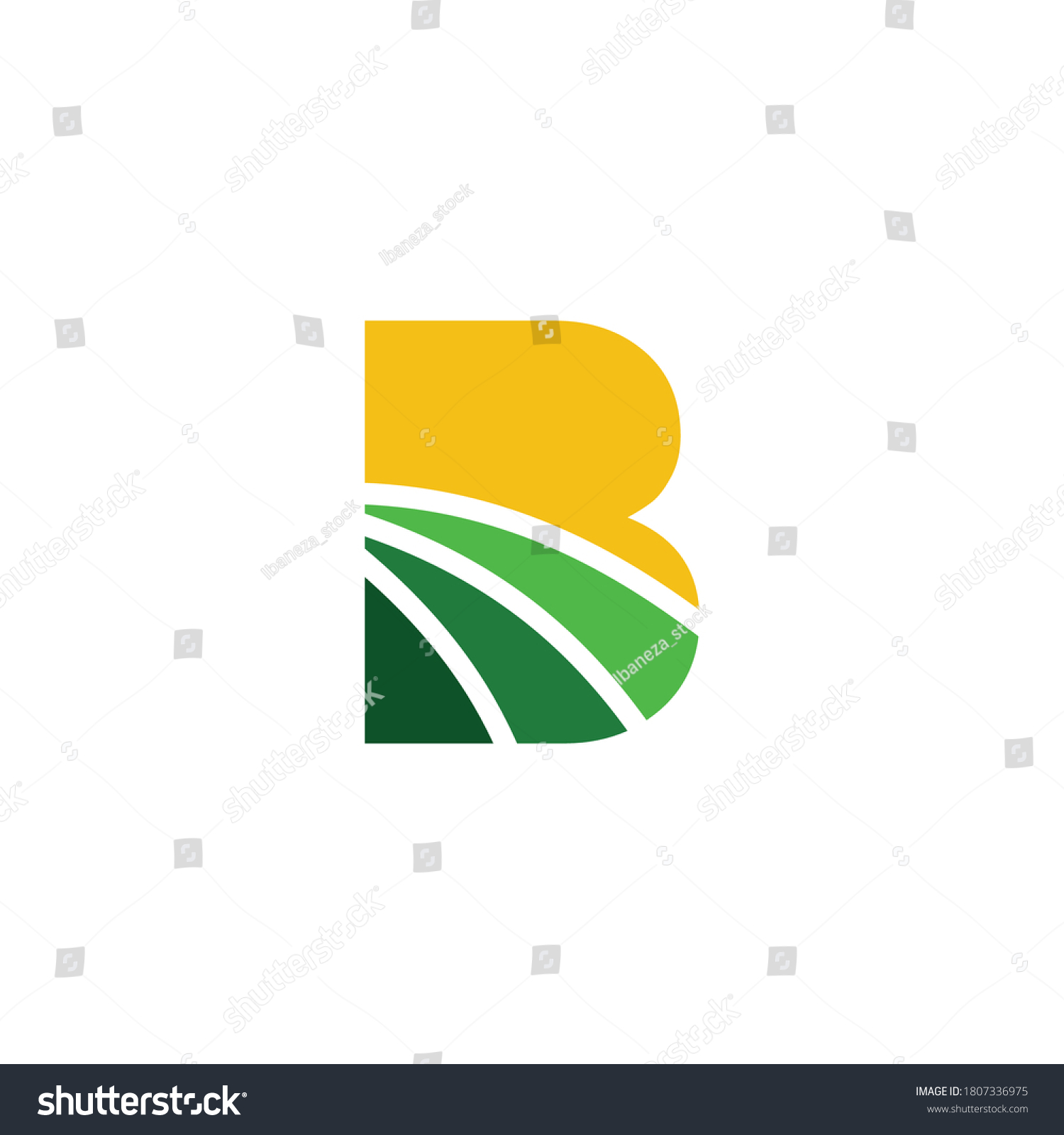 Letter B Landscaping Logo Design Vector Stock Vector (Royalty Free ...