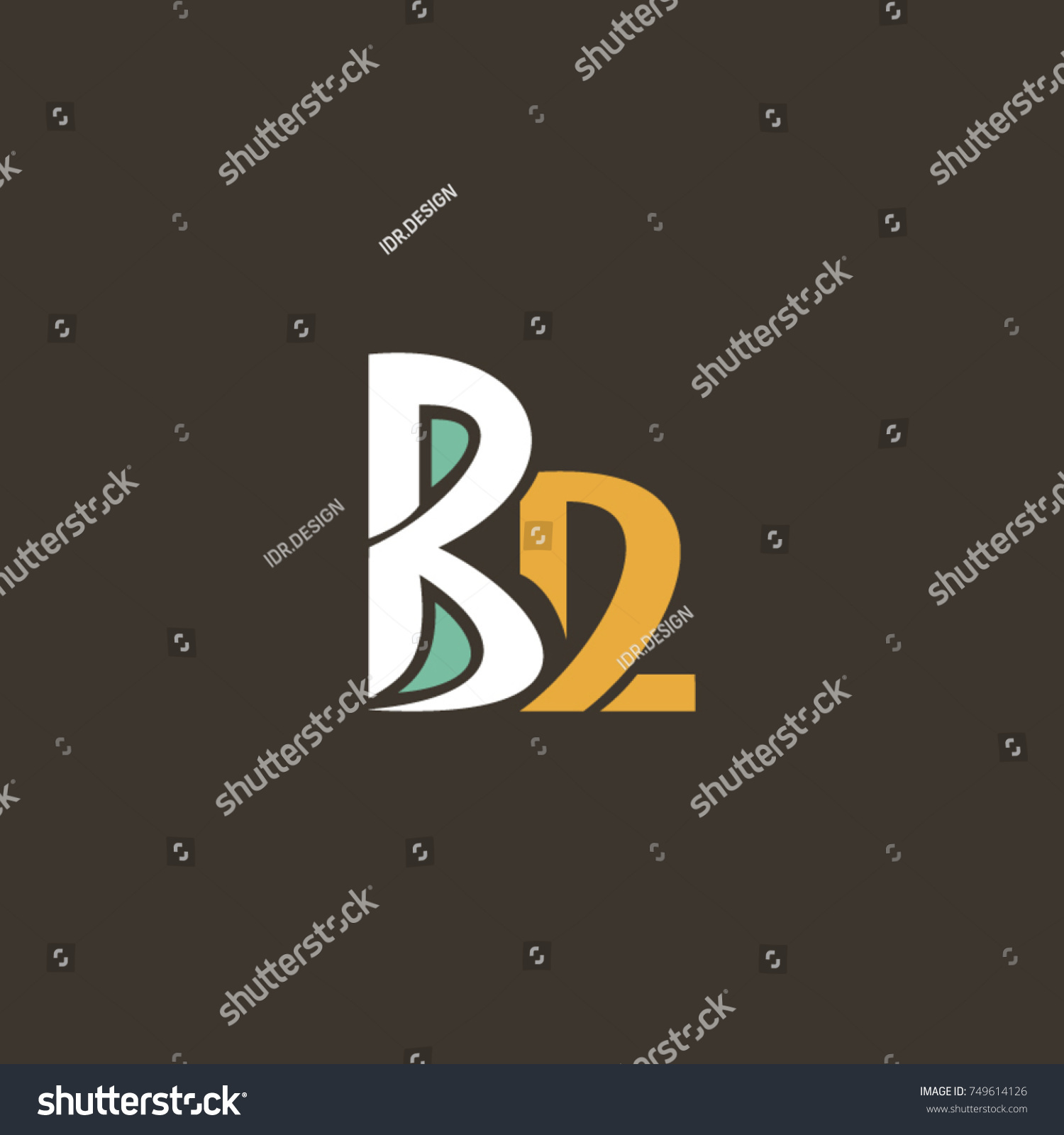 Letter B2 Logotype Vector Brand Stock Vector (Royalty Free) 749614126 ...