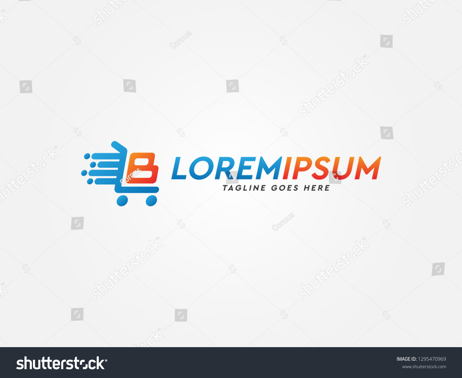 Letter B Mart Logo Design Stock Vector (Royalty Free) 1295470969 ...