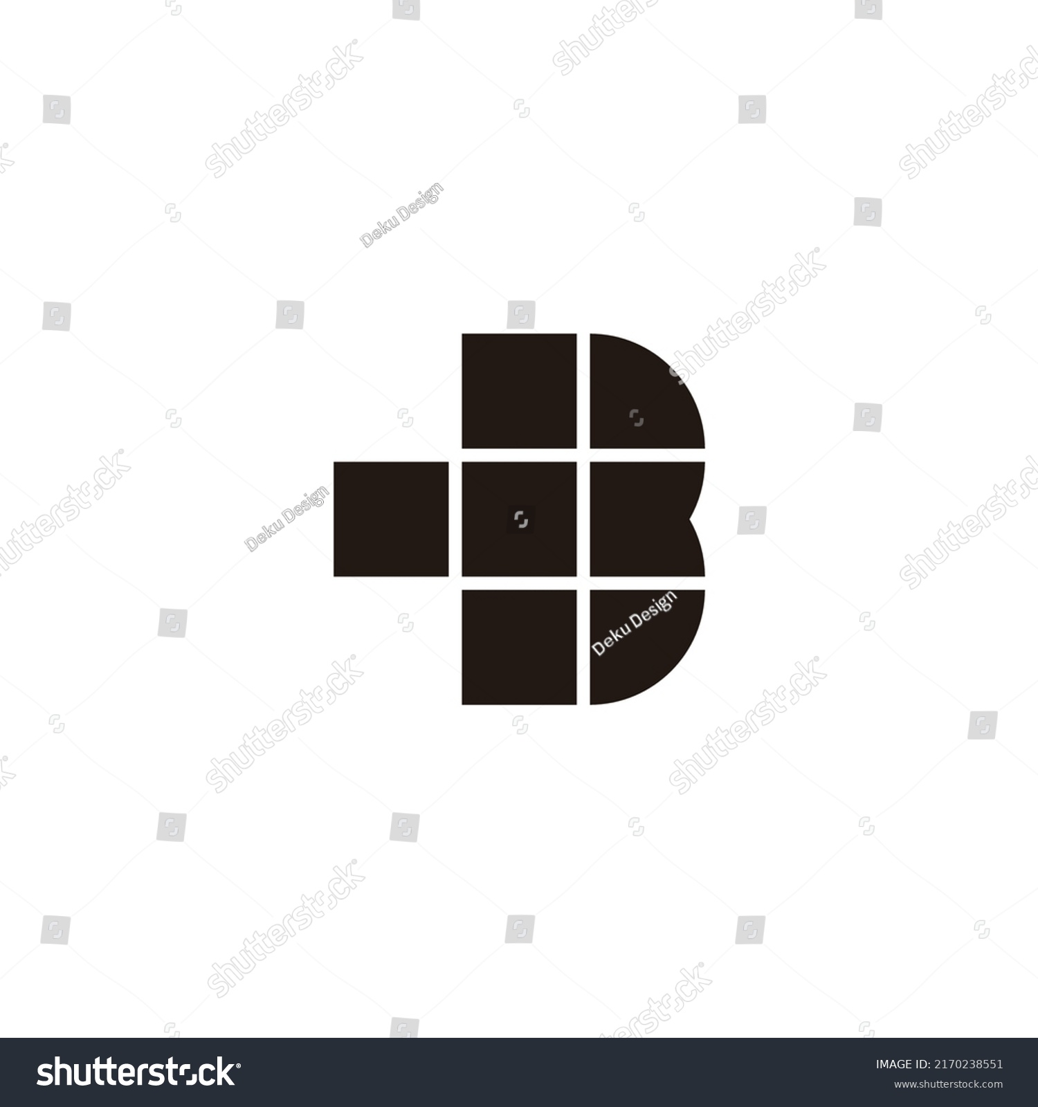 Letter B Plus Geometric Symbol Simple Stock Vector (Royalty Free ...