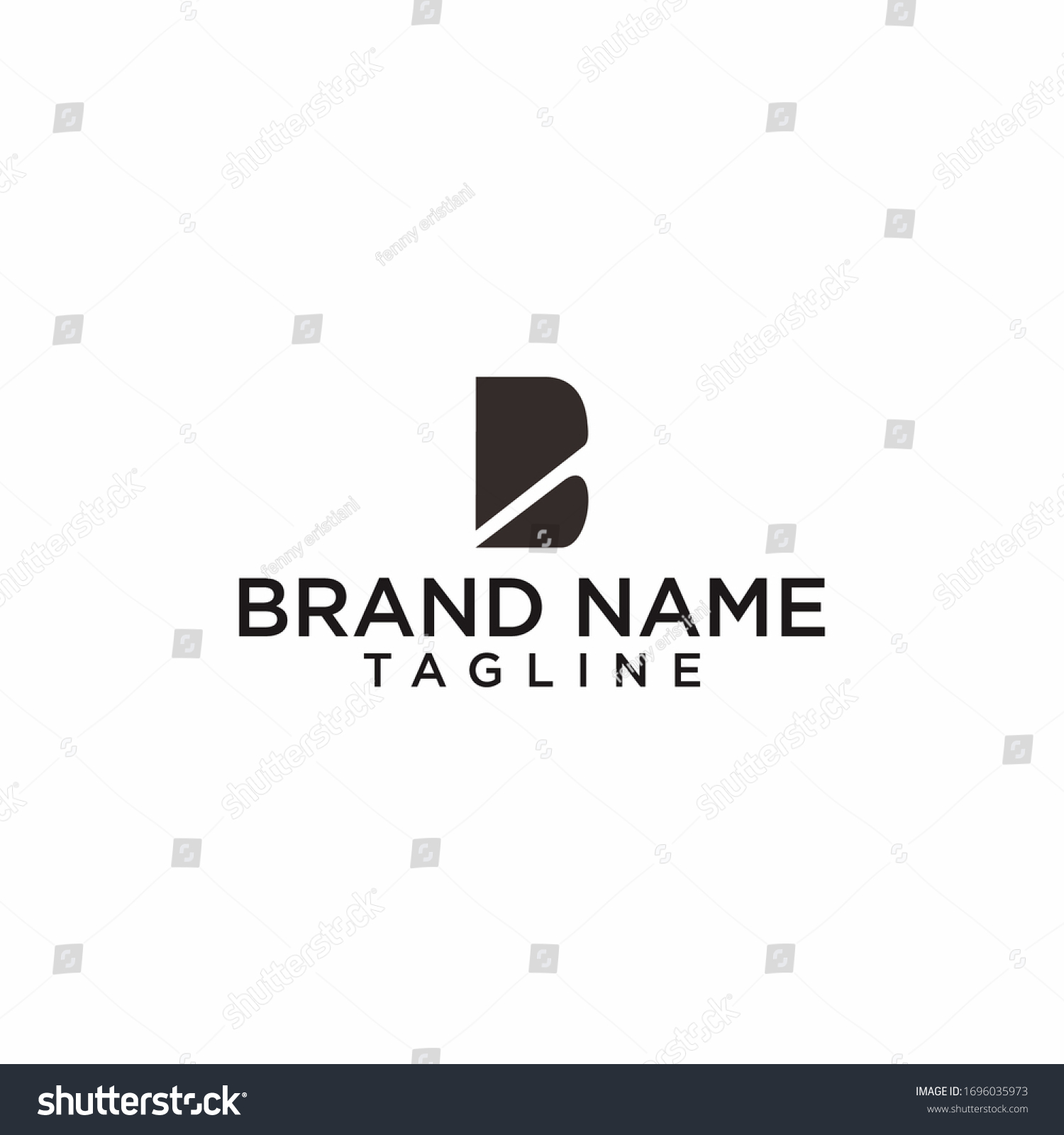 Letter B Simple Logo Design Vvector Stock Vector (Royalty Free ...
