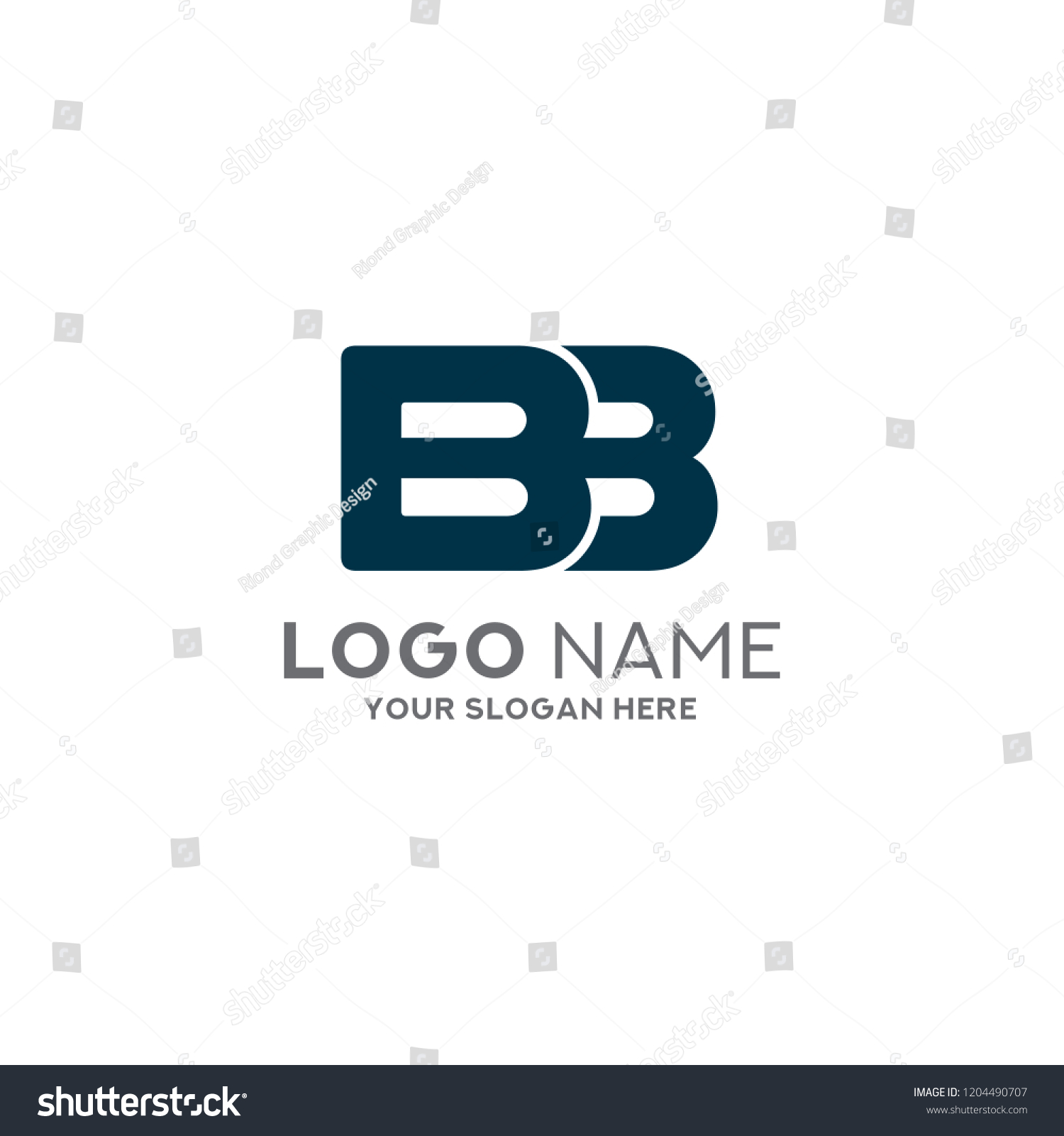 Letter Bb Logo Design Vector Template Stock Vector (Royalty Free ...