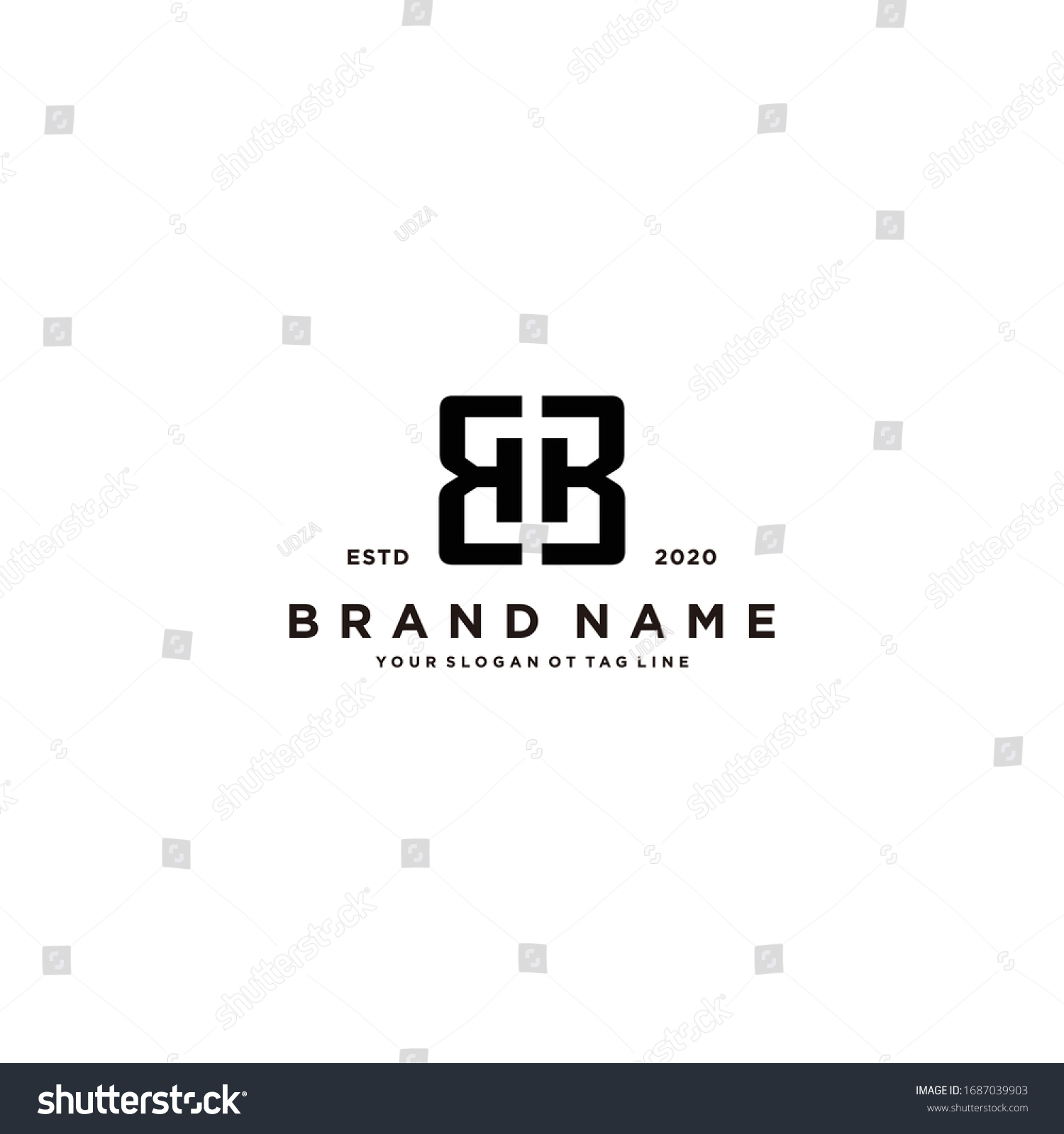 Letter Bb Logo Design Vector Template Stock Vector (Royalty Free ...