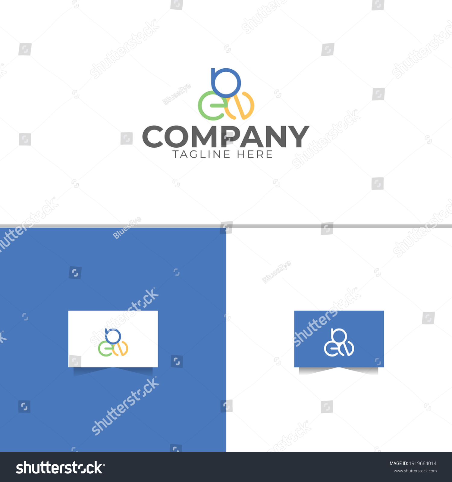Letter Ben Logo Design Template Stock Vector (Royalty Free) 1919664014 ...