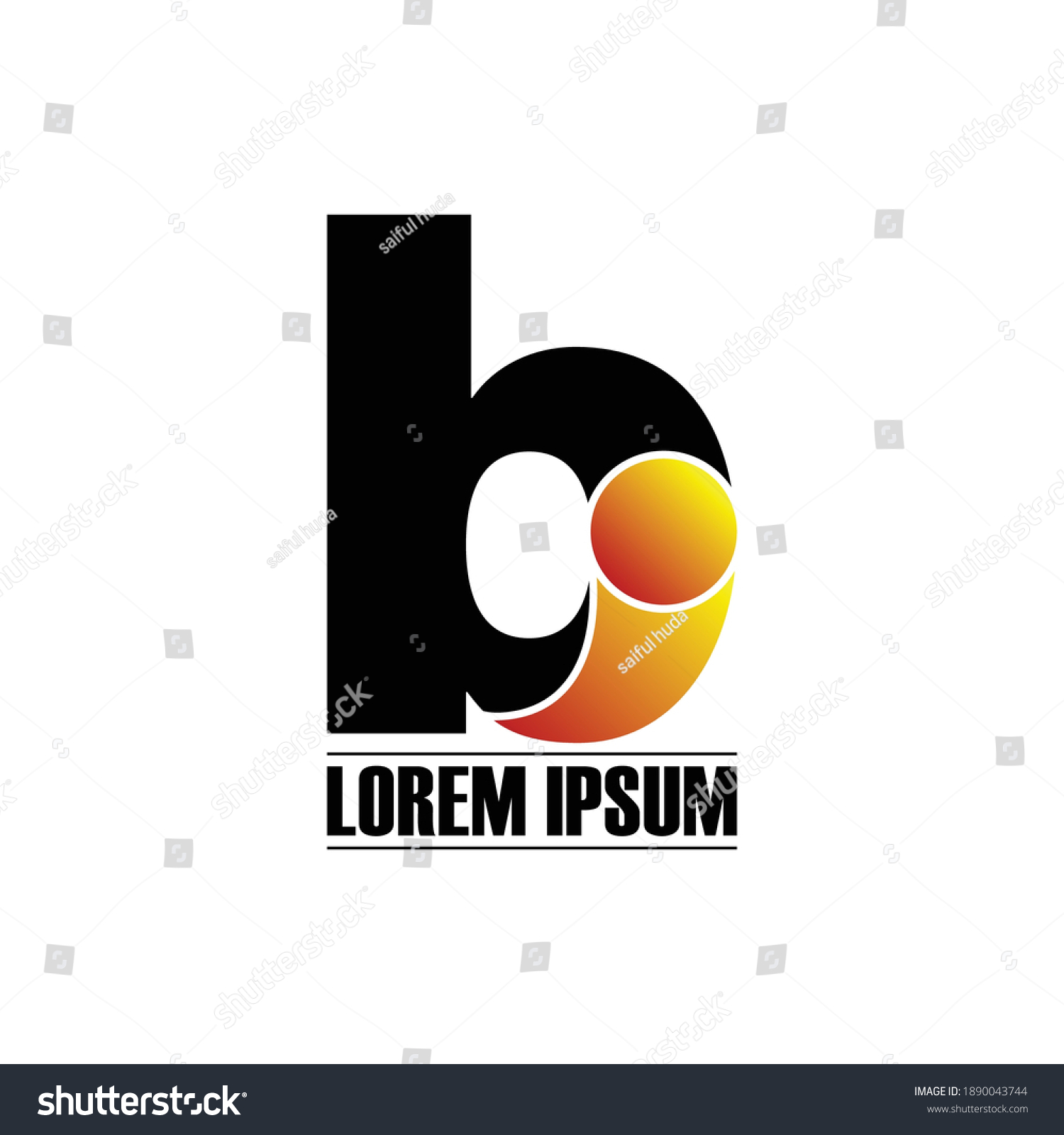 Letter Bi Simple Logo Design Vector Stock Vector (Royalty Free ...