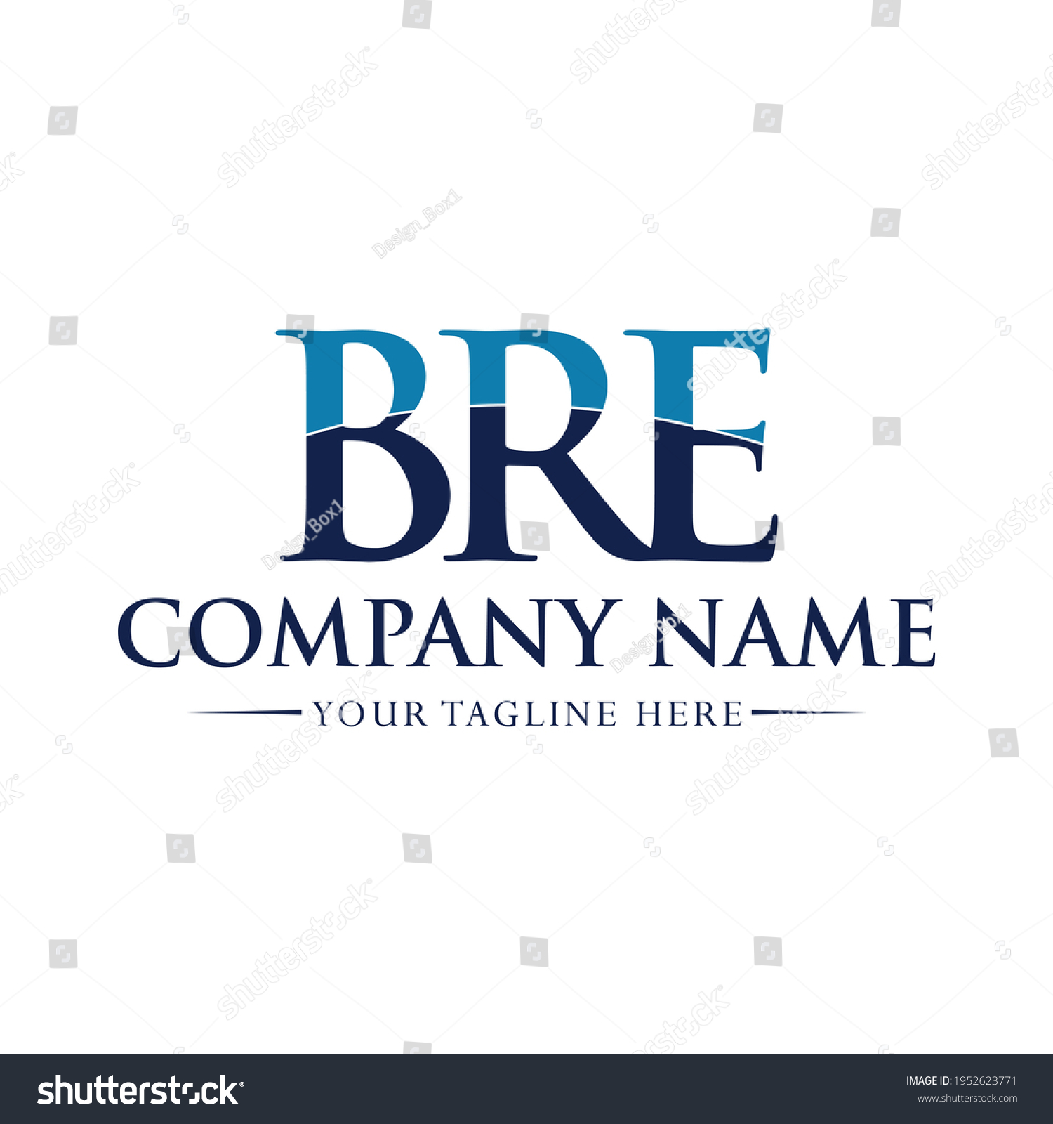 Letter Bre Monogram Logo Design Vector Stock Vector (Royalty Free ...