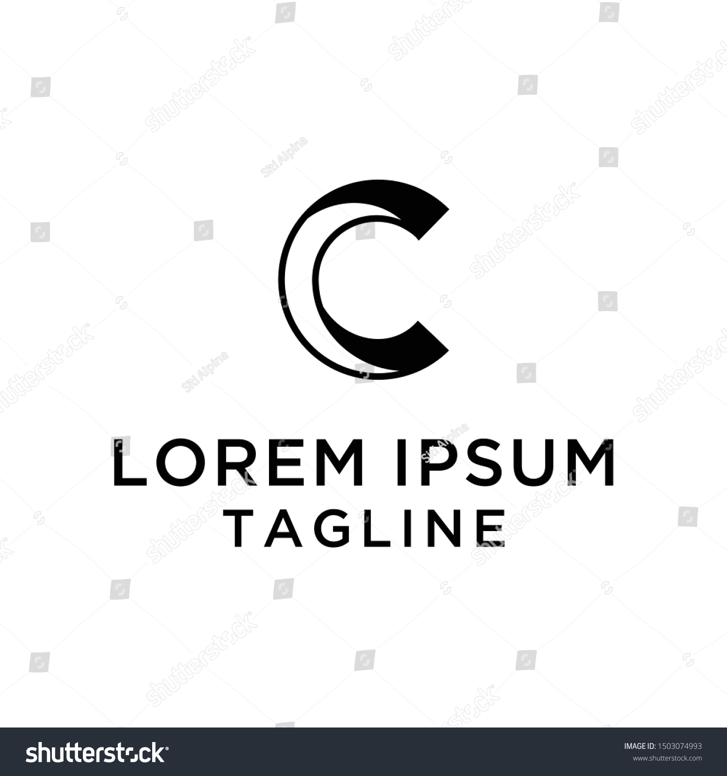 Letter C Abstract Logo Template Stock Vector (Royalty Free) 1503074993 ...