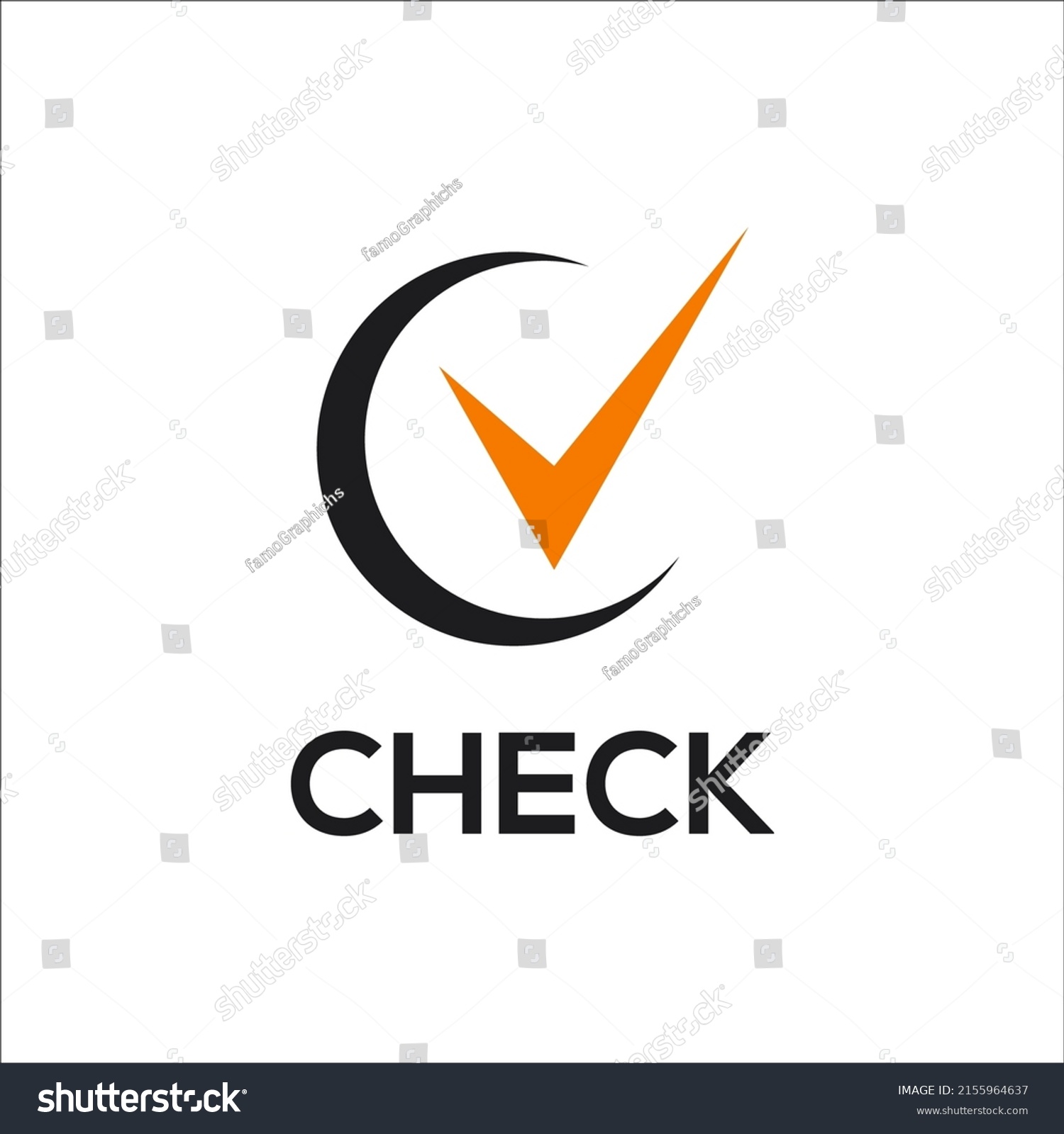 Letter C Check Logo Vector Stock Vector (Royalty Free) 2155964637 ...