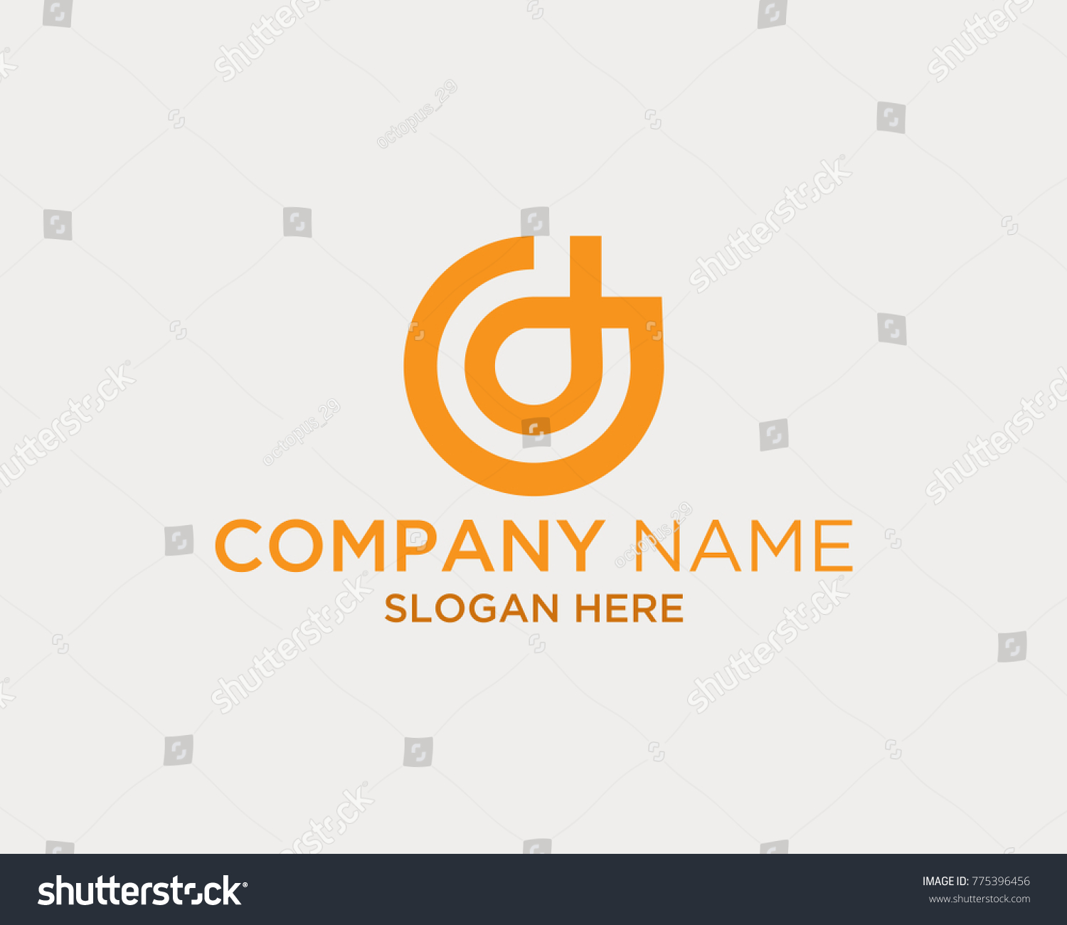Letter C D Logo Icon Stock Vector (Royalty Free) 775396456