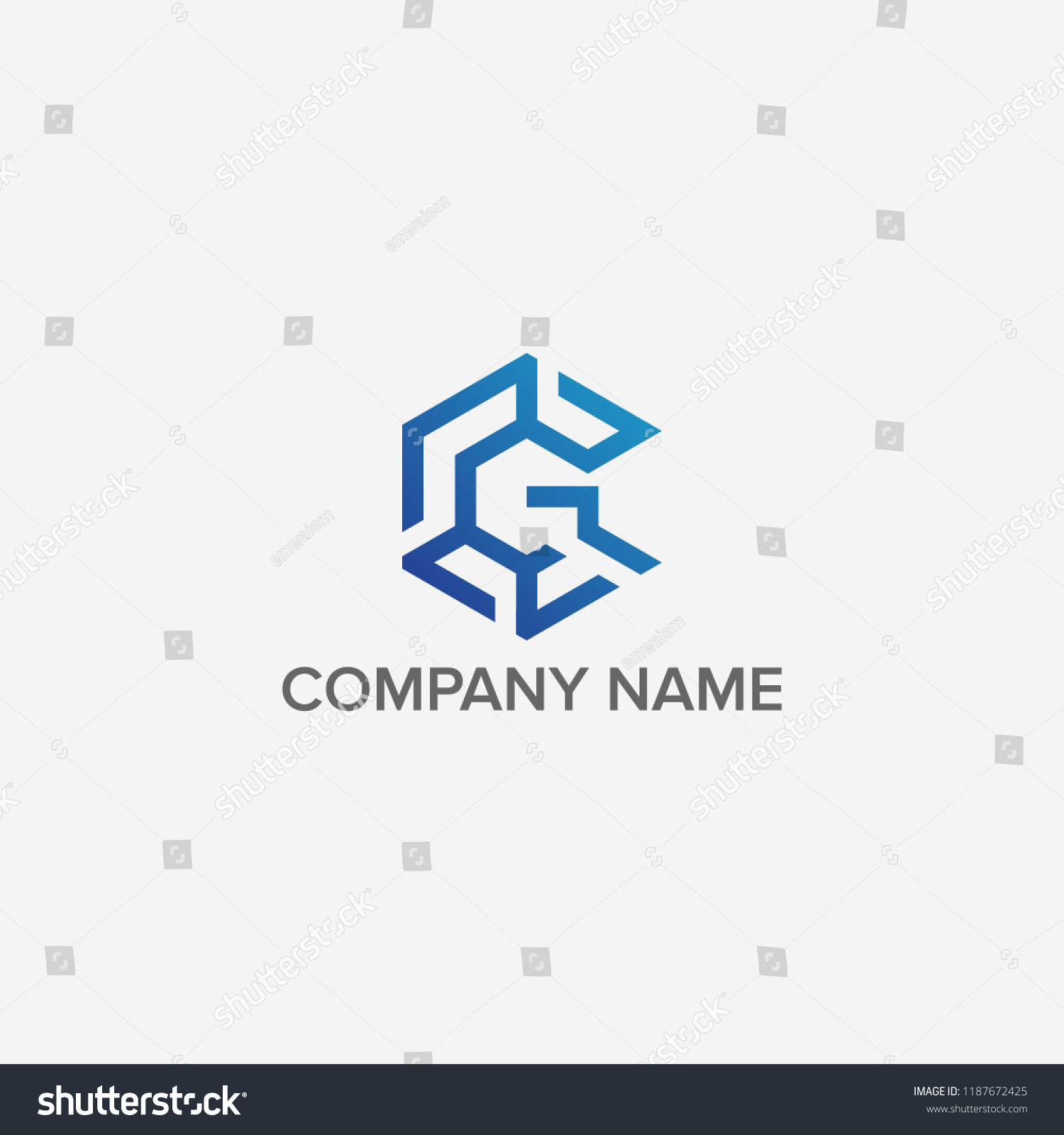 Letter C G Logo Design Stock Vector (Royalty Free) 1187672425