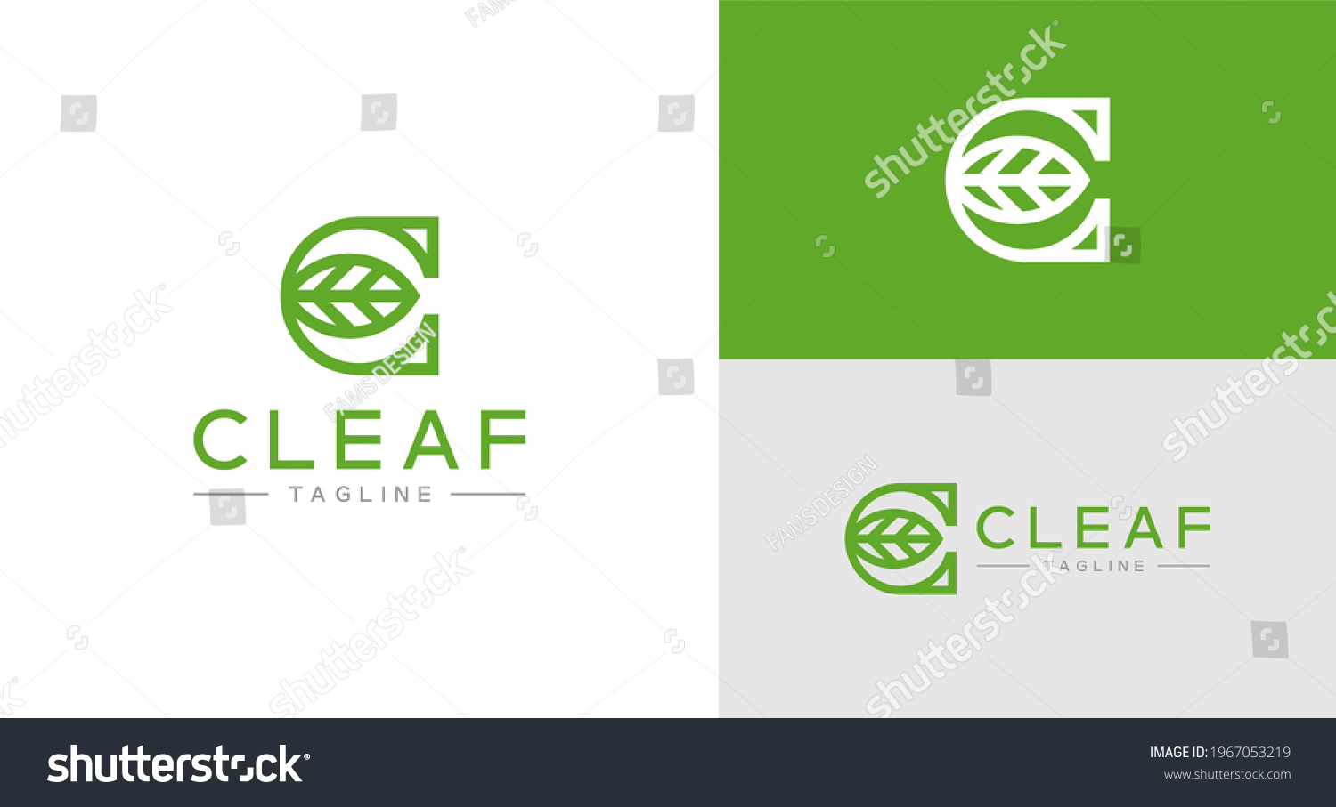 Letter C Leaf Logo Stock Vector (Royalty Free) 1967053219 | Shutterstock