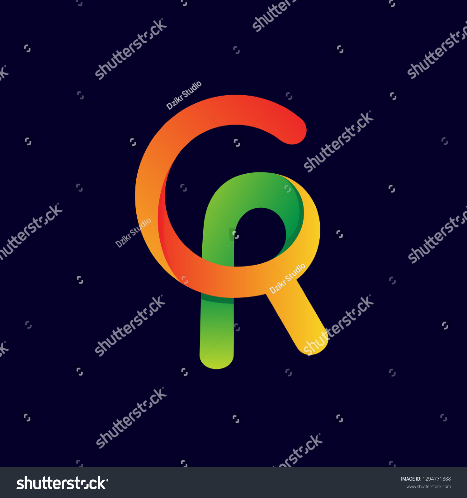 Letter C R Logo Vector Stock Vector (Royalty Free) 1294771888 ...