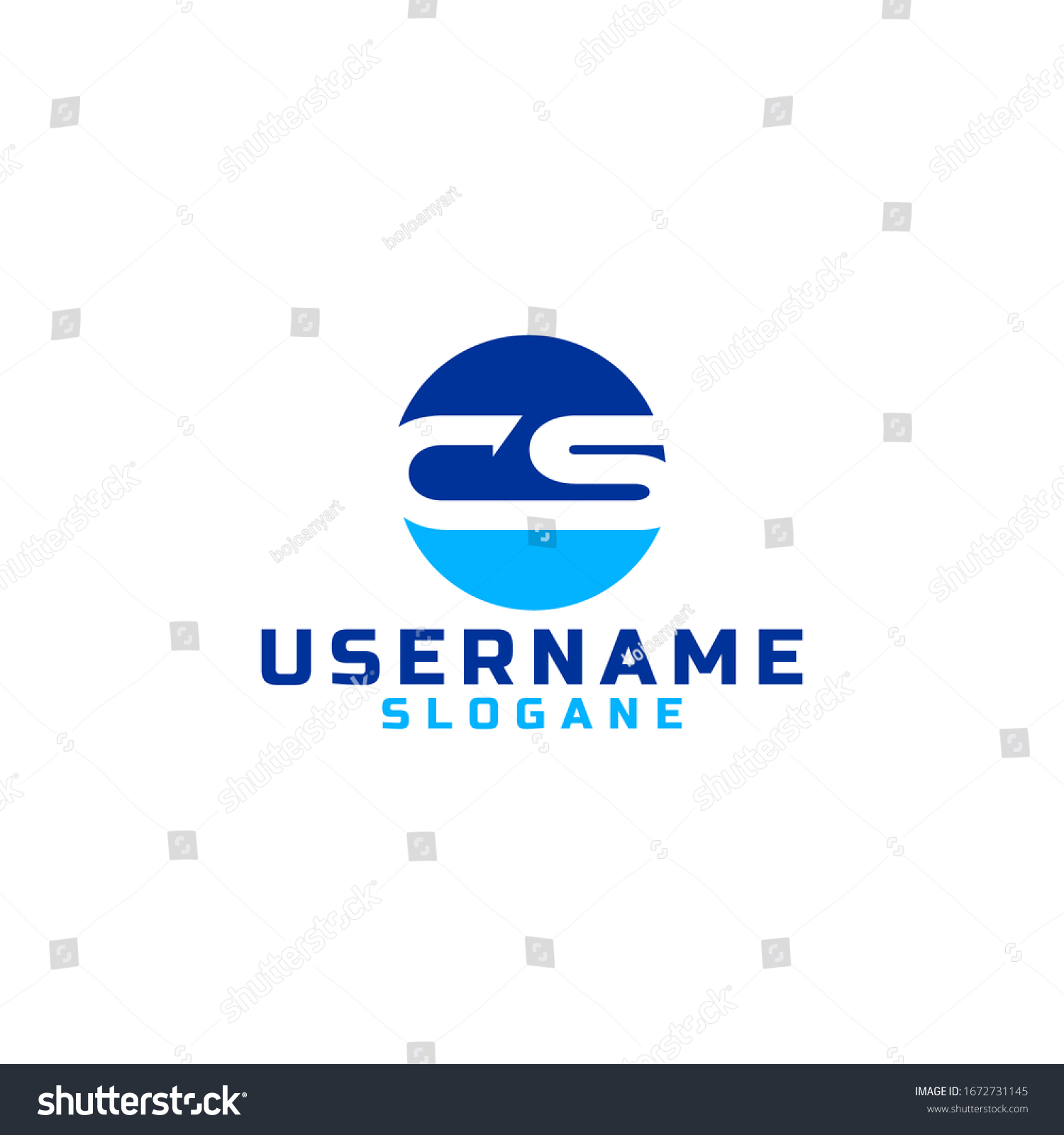 Letter C S Initial Logo Design Stock Vector (Royalty Free) 1672731145 ...